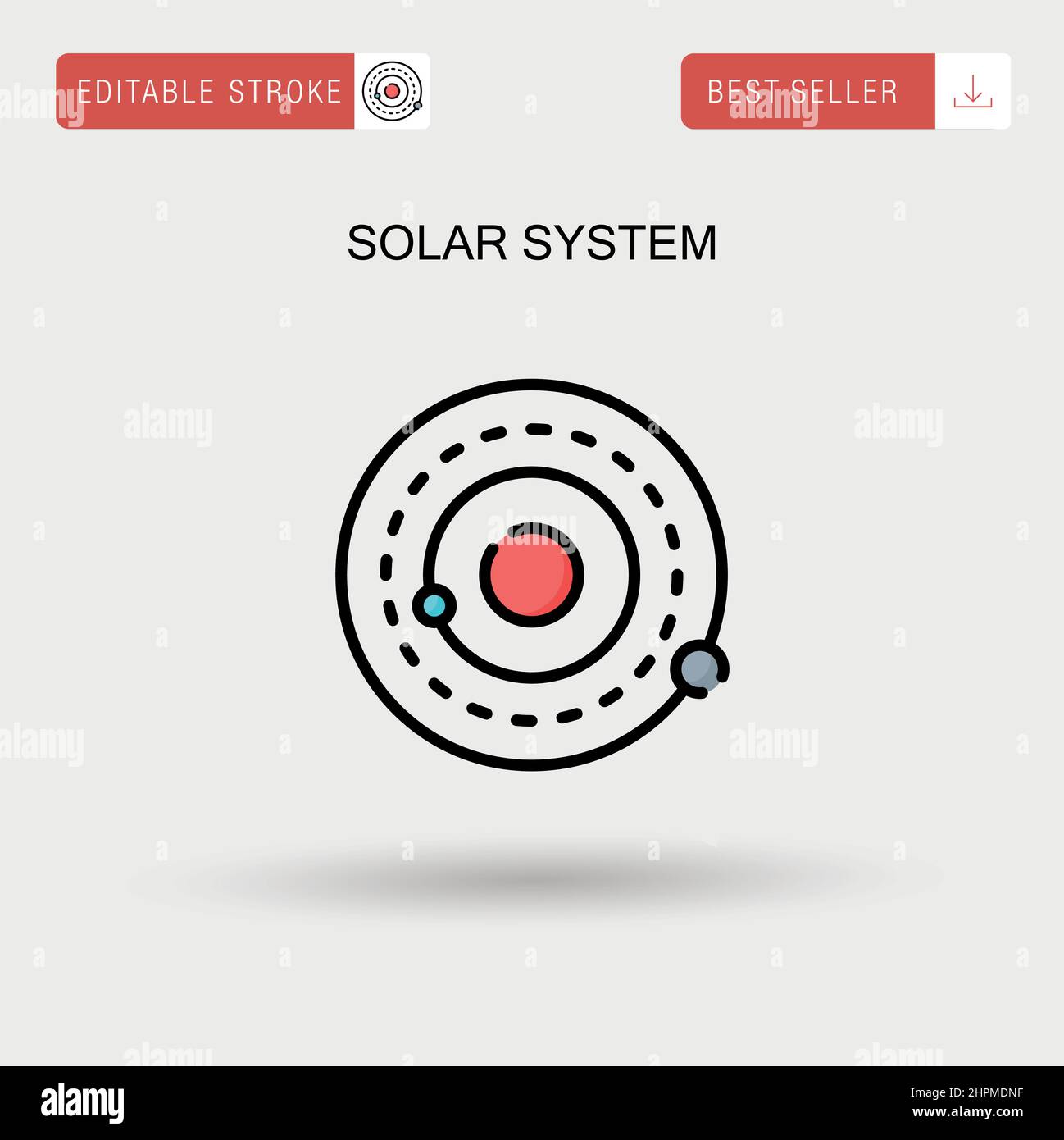 Solar system Simple vector icon Stock Vector Image & Art - Alamy