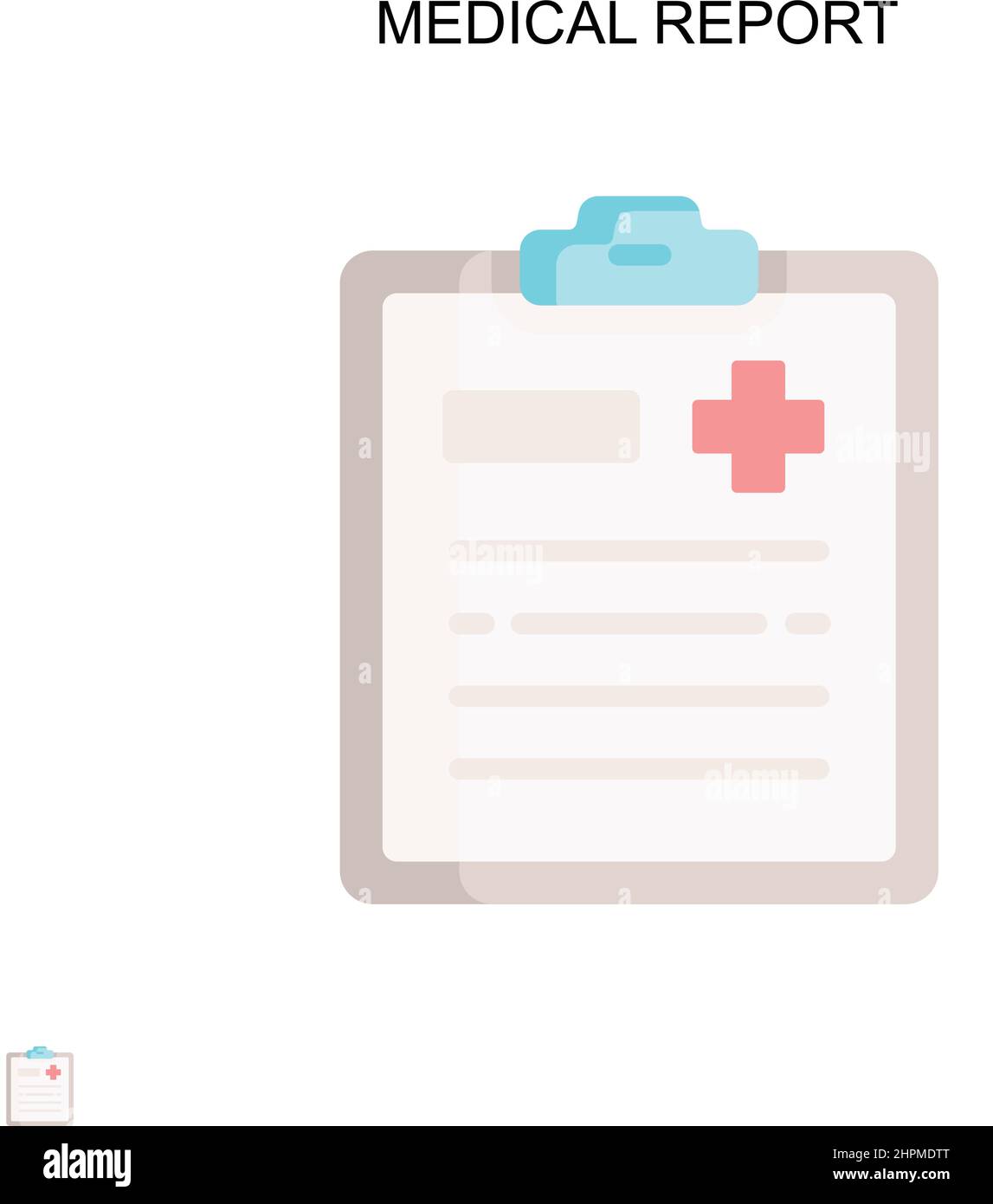Medical report Simple vector icon. Illustration symbol design template ...