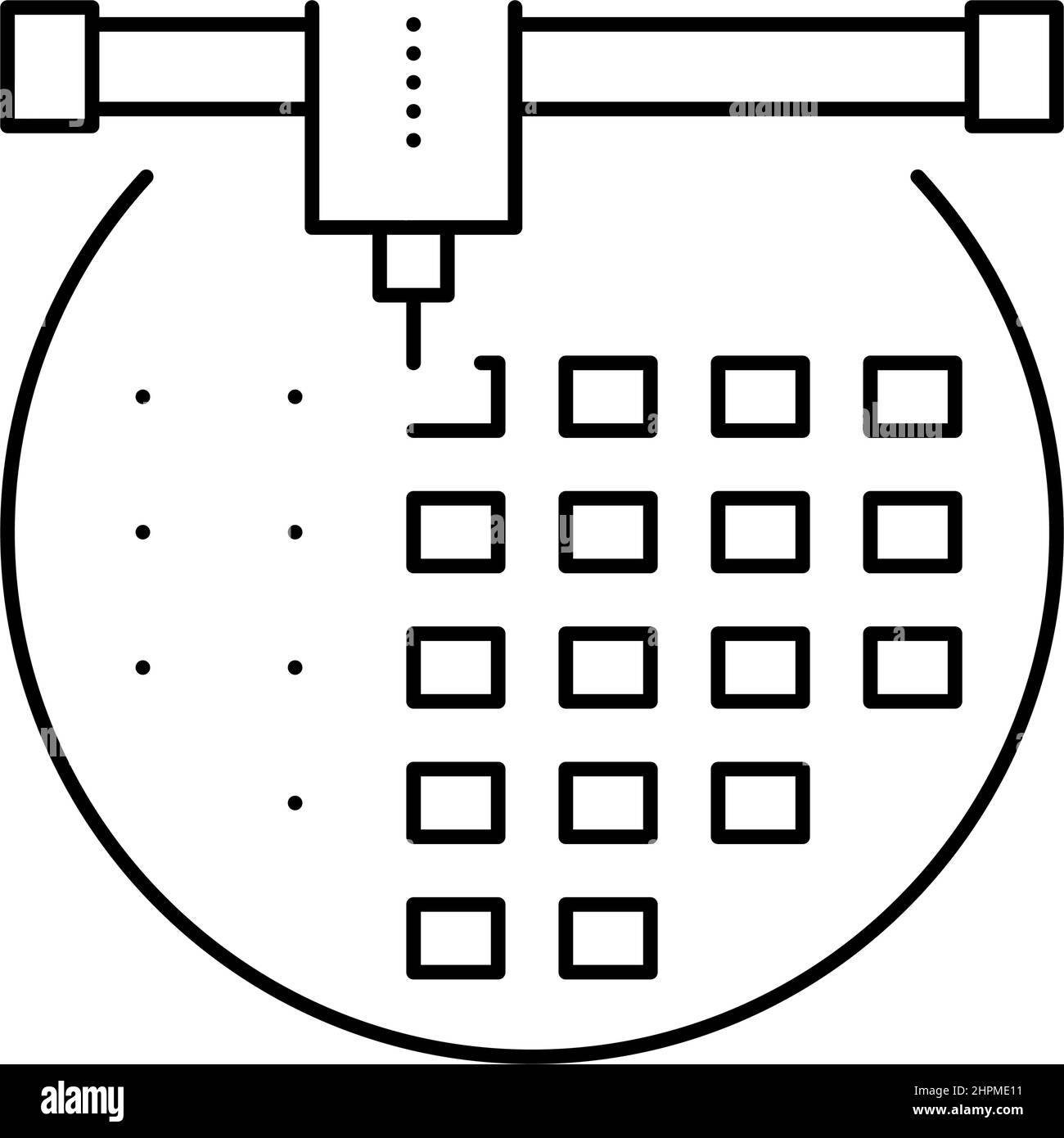installing semiconductor on board line icon vector illustration Stock ...