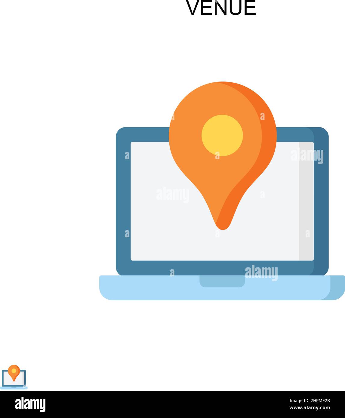 Venue Simple vector icon. Illustration symbol design template for web ...