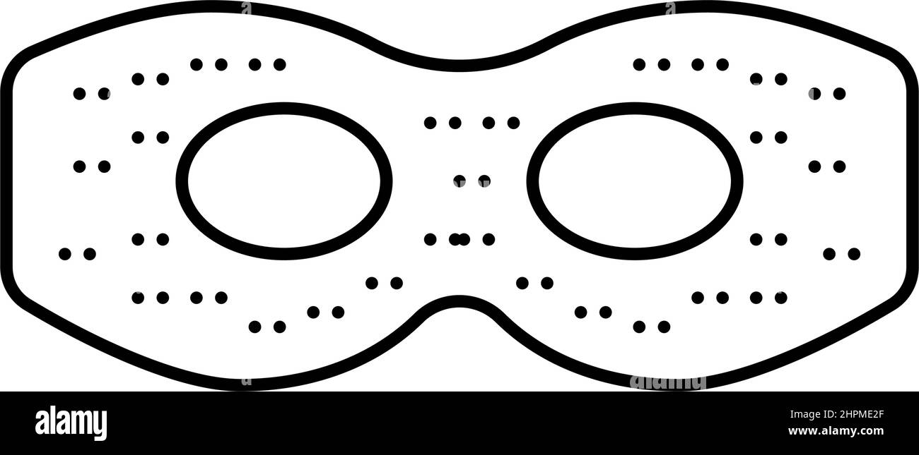 eye mask line icon vector illustration Stock Vector Image & Art - Alamy