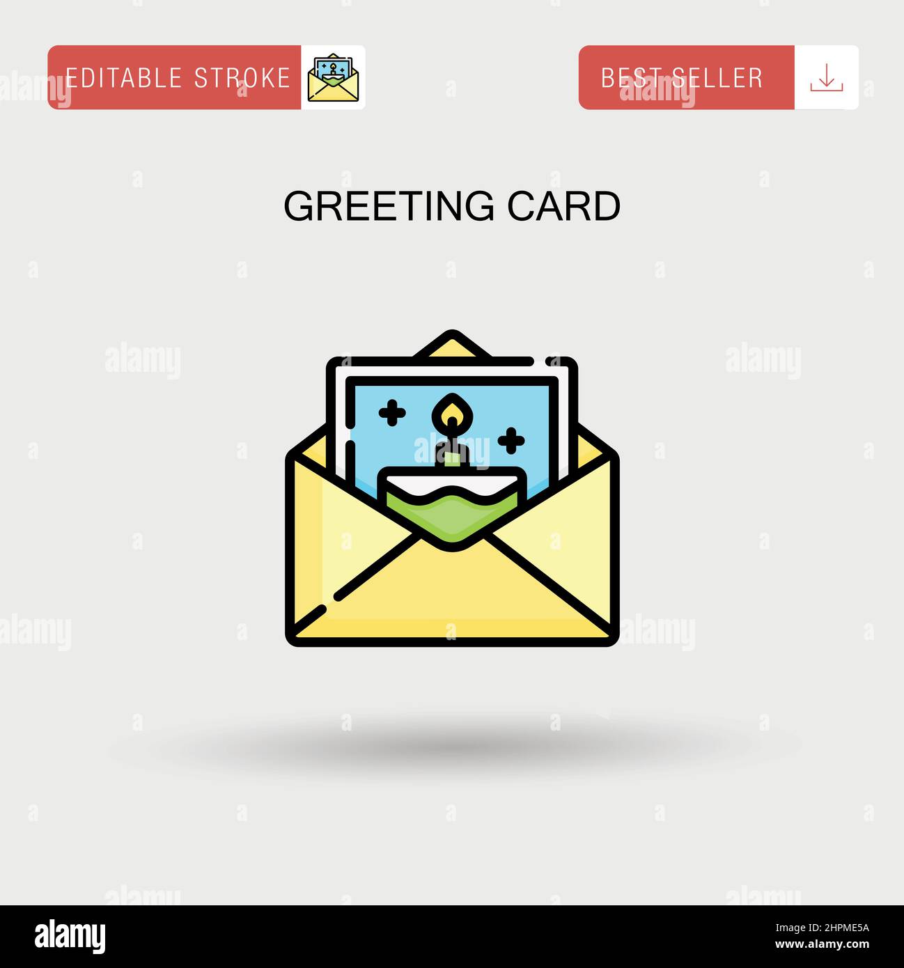 Greeting card Simple vector icon Stock Vector Image & Art - Alamy