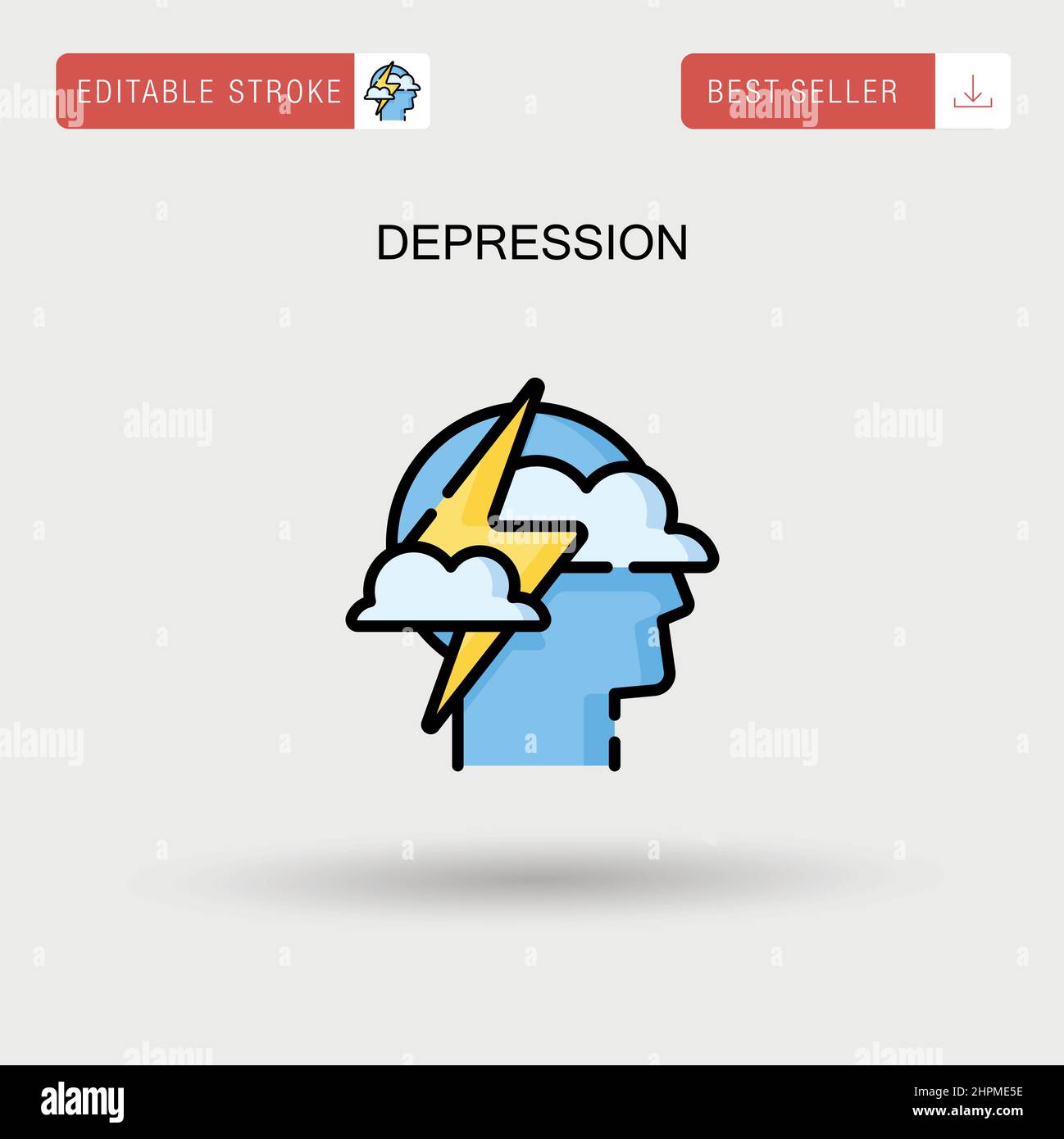 Depression icon hi-res stock photography and images - Alamy