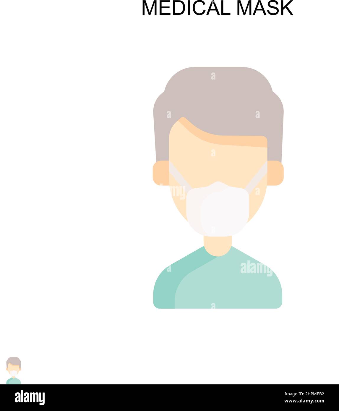 Medical mask Simple vector icon. Illustration symbol design template ...