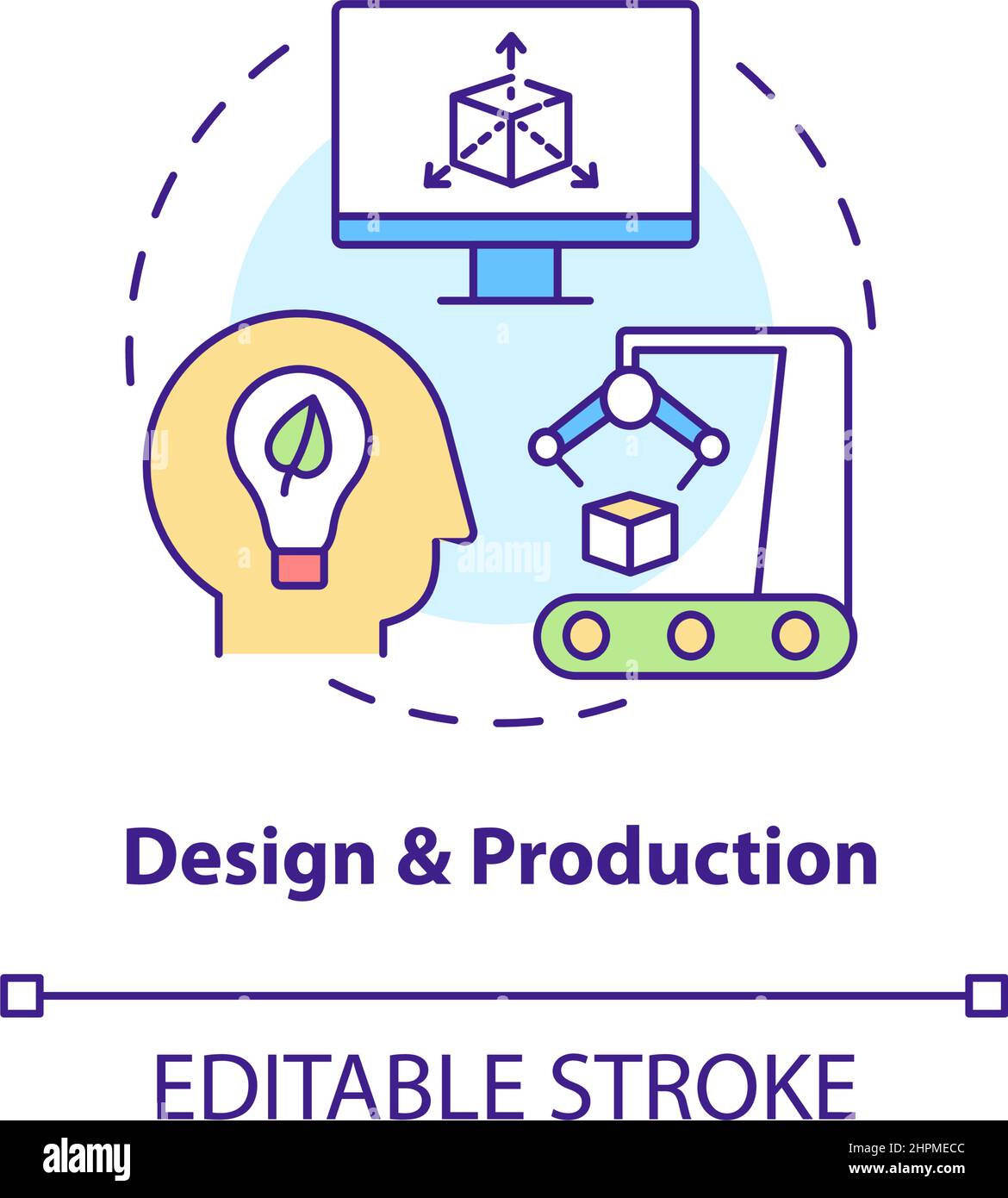 Design and production concept icon Stock Vector Image & Art - Alamy