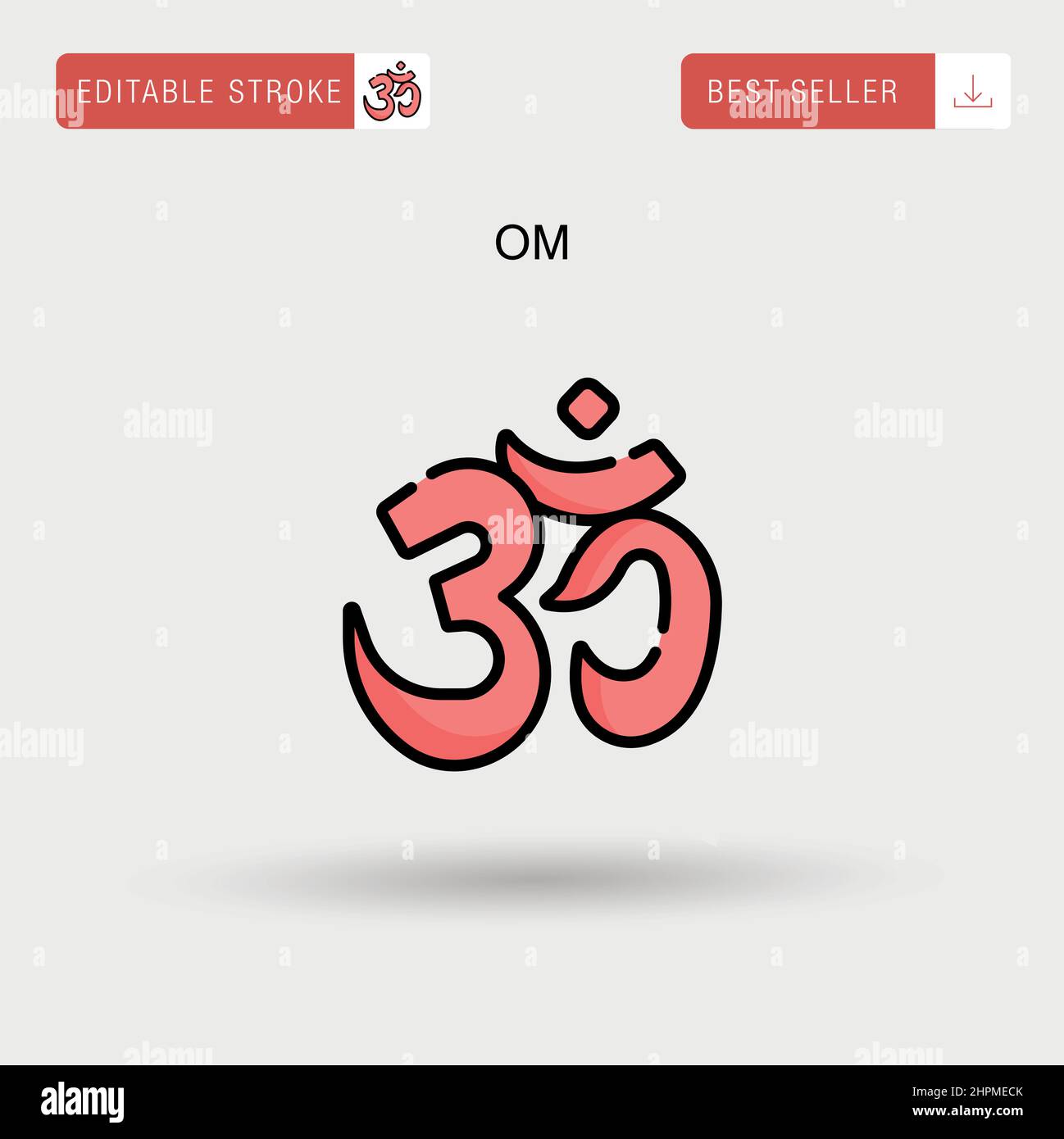 Om Simple vector icon Stock Vector Image & Art - Alamy