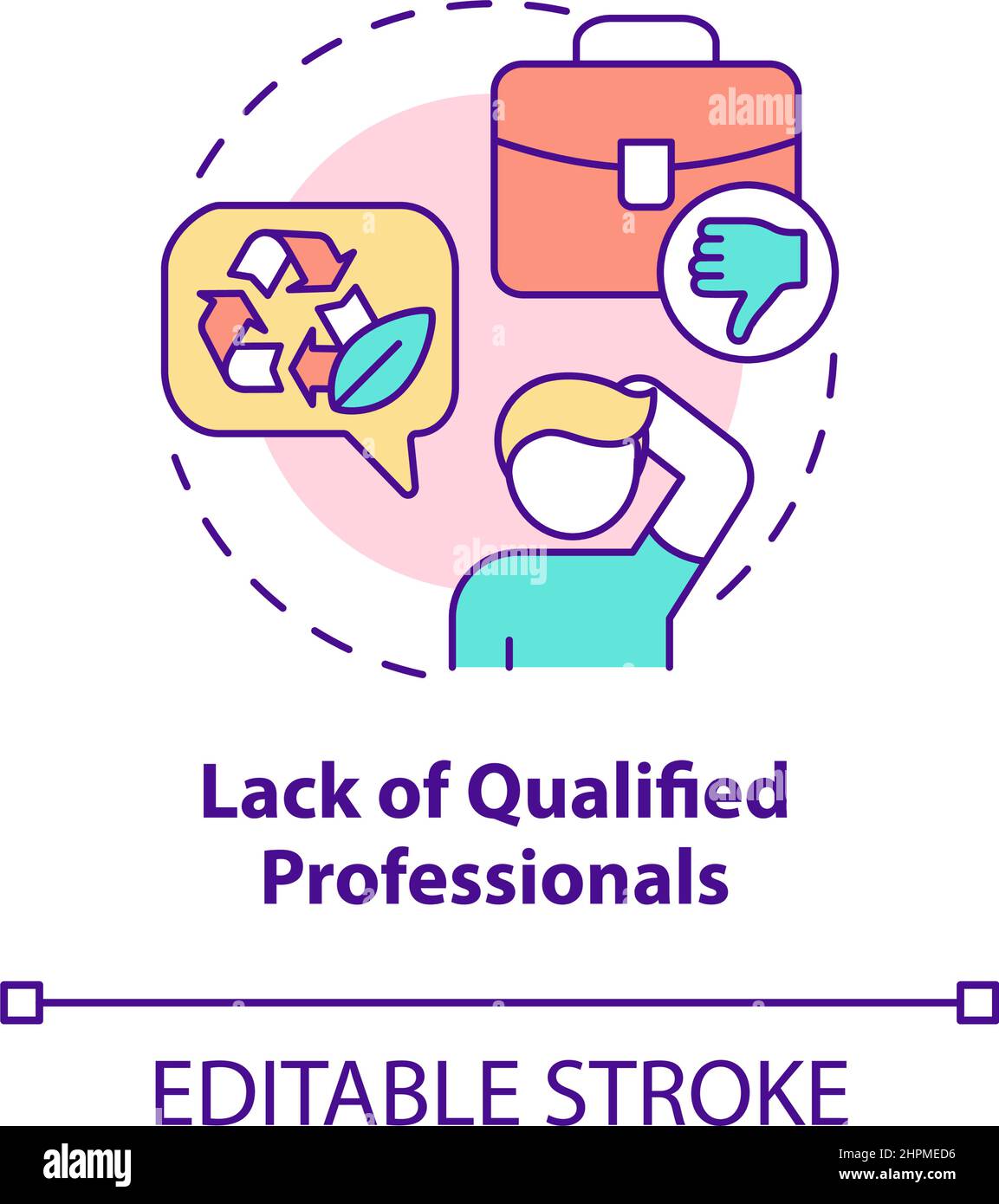 Lack of qualified professionals concept icon Stock Vector Image & Art ...