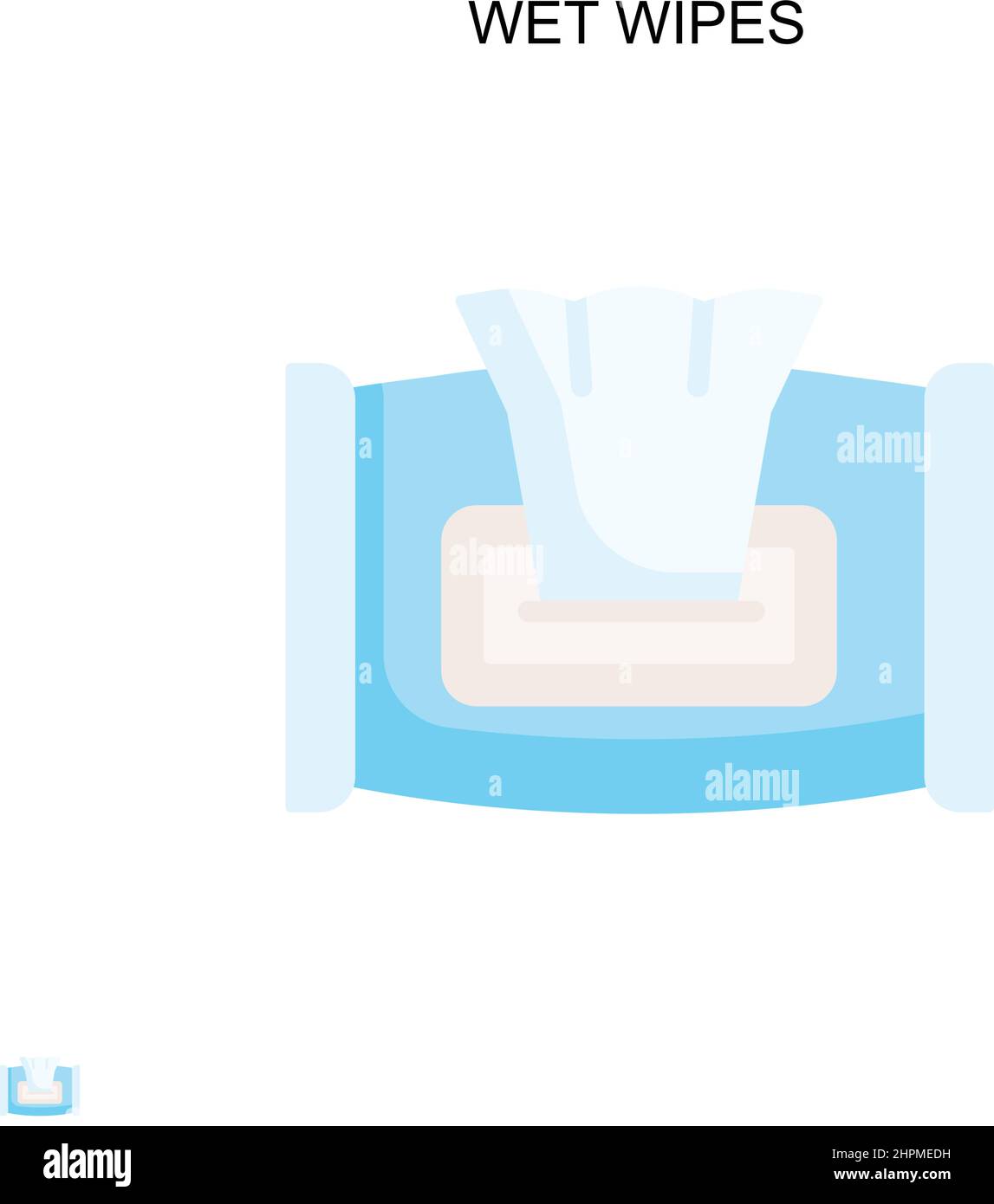 Wet wipes Simple vector icon. Illustration symbol design template for ...