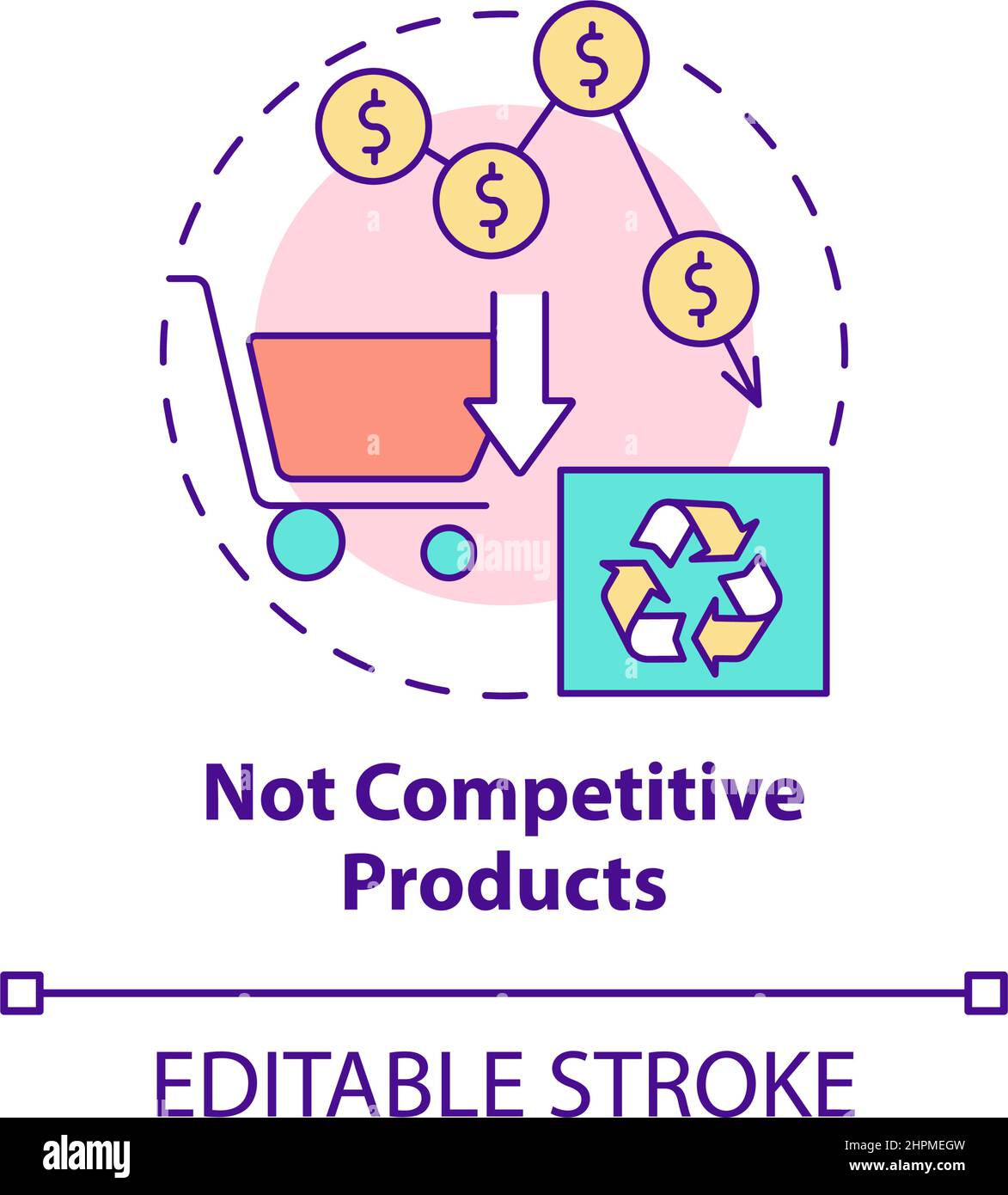 Not competitive products concept icon Stock Vector Image & Art - Alamy