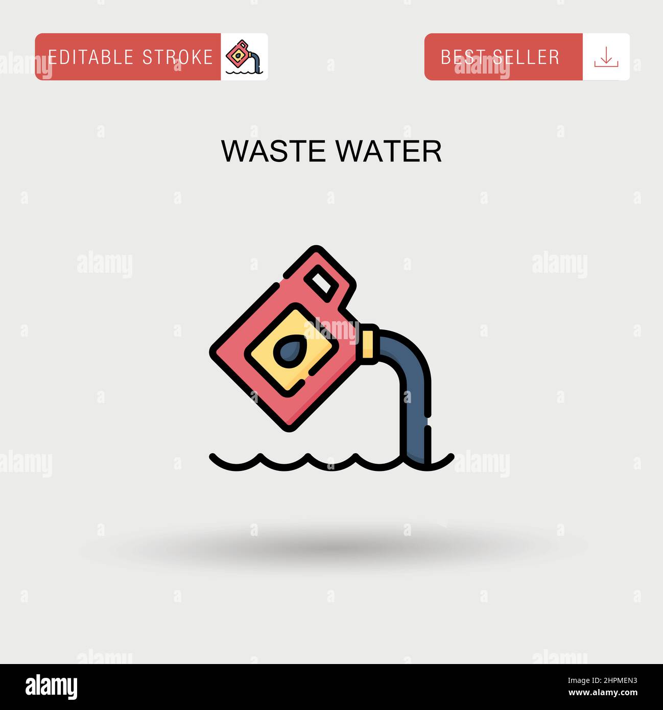 Waste water Simple vector icon Stock Vector Image & Art - Alamy