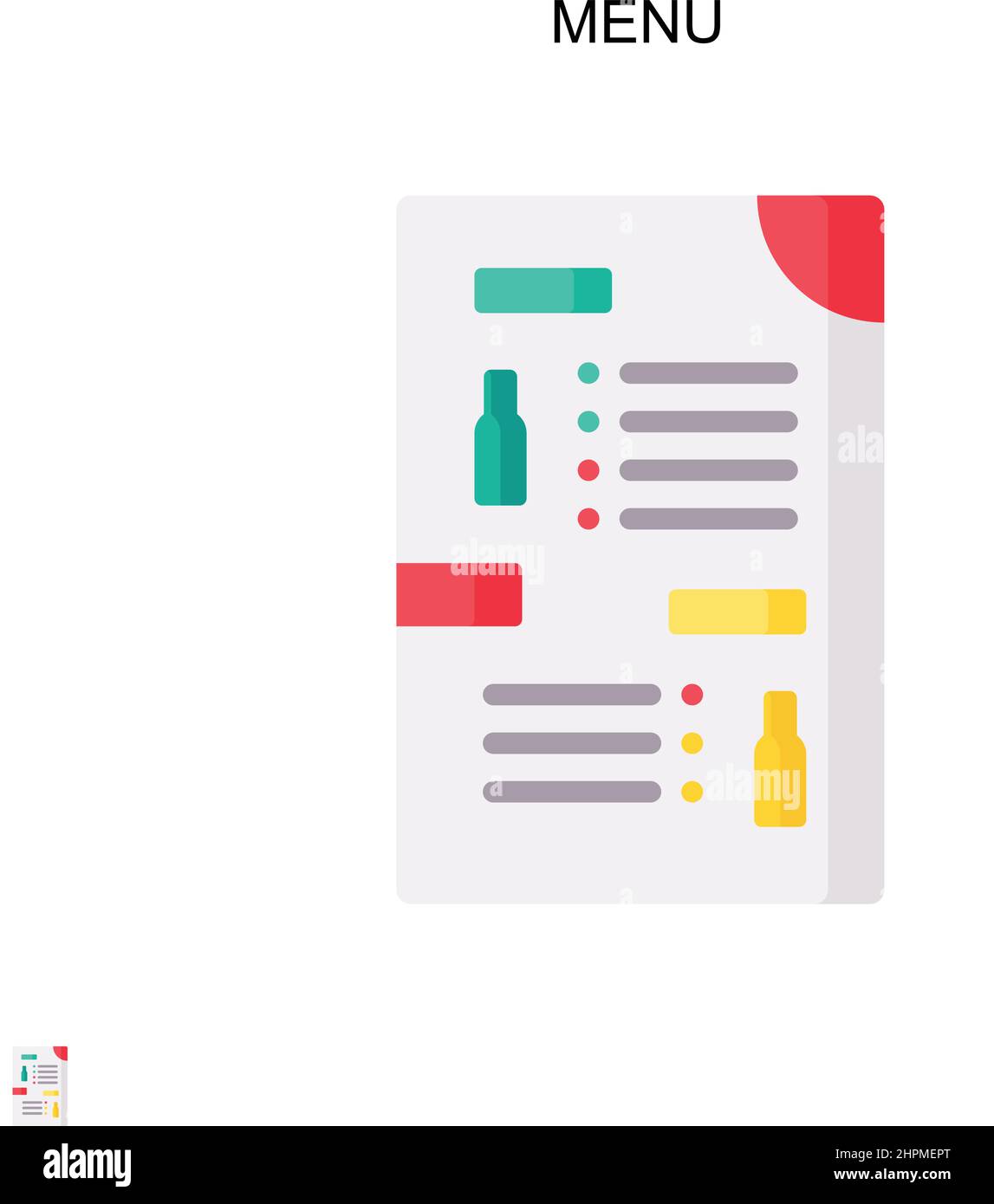 Menu Simple vector icon. Illustration symbol design template for web ...