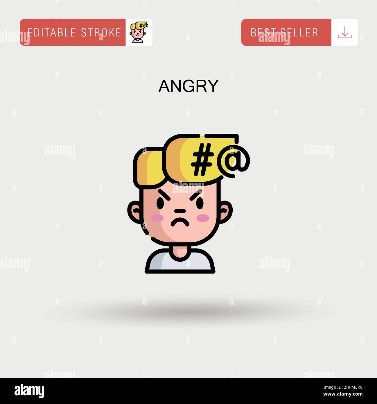 Portrait of angry woman Stock Vector Images - Alamy