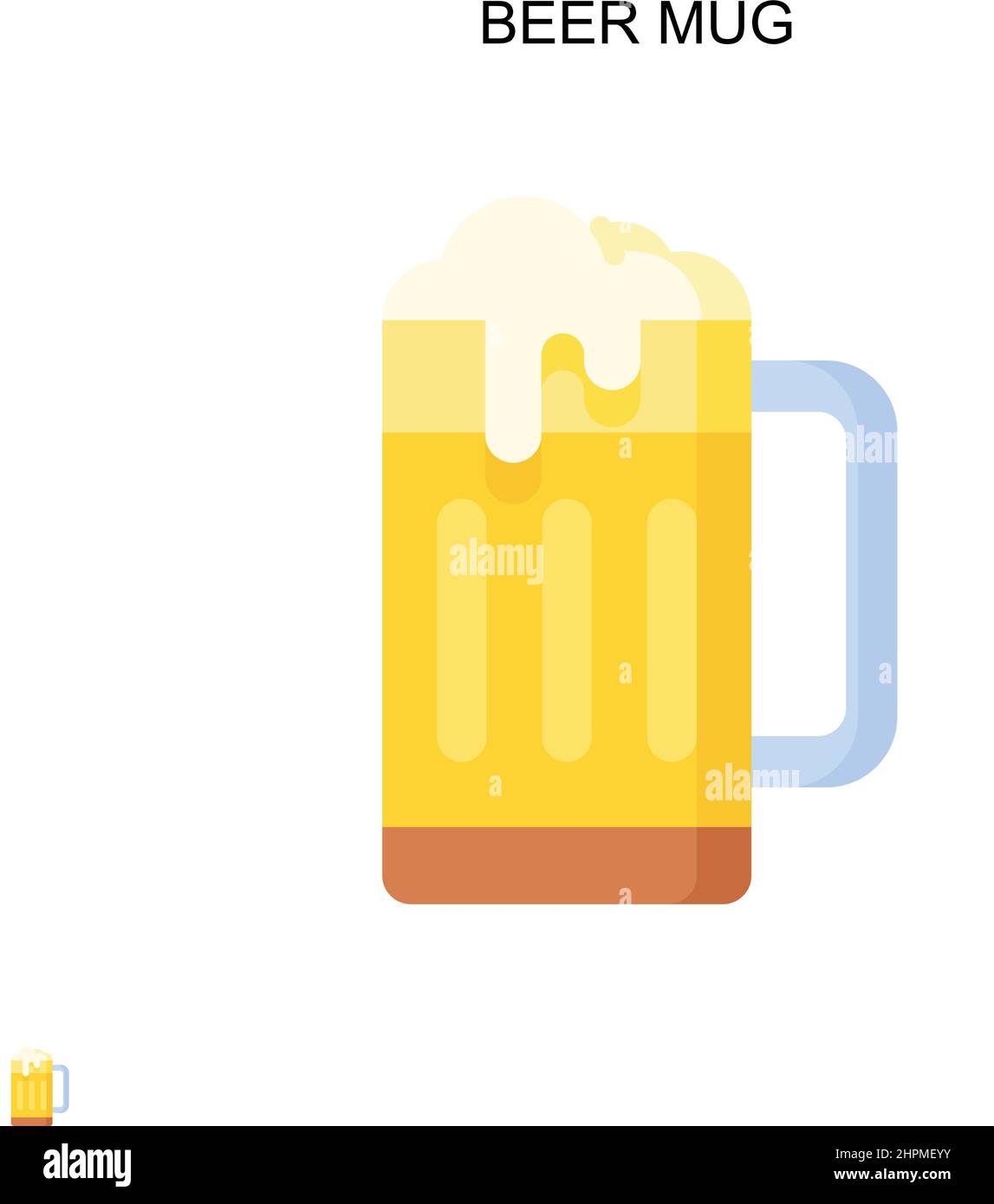 Beer mug Simple vector icon. Illustration symbol design template for ...