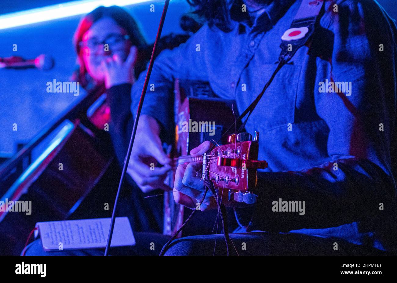 WOŚP charity concert at the Moon, Cardiff, UK Stock Photo - Alamy
