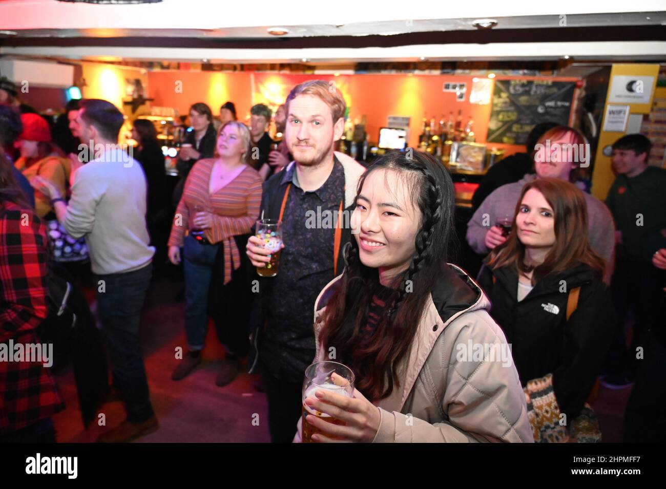 WOŚP charity concert at the Moon, Cardiff, UK Stock Photo - Alamy