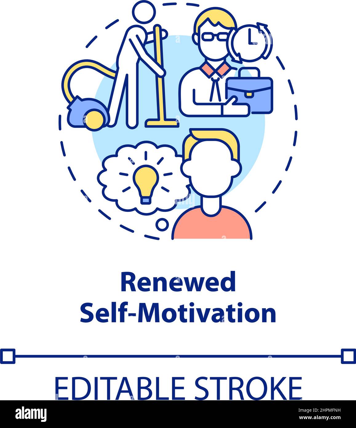 Renewed self-motivation concept icon Stock Vector Image & Art - Alamy