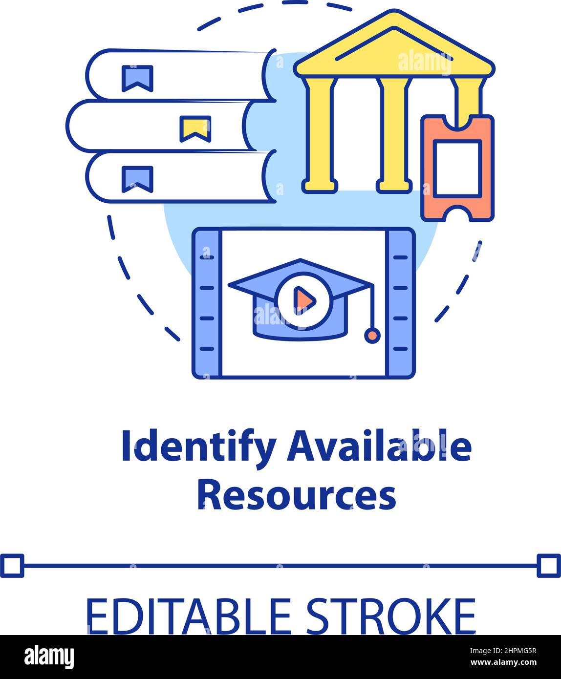 Identify available resources concept icon Stock Vector Image & Art - Alamy