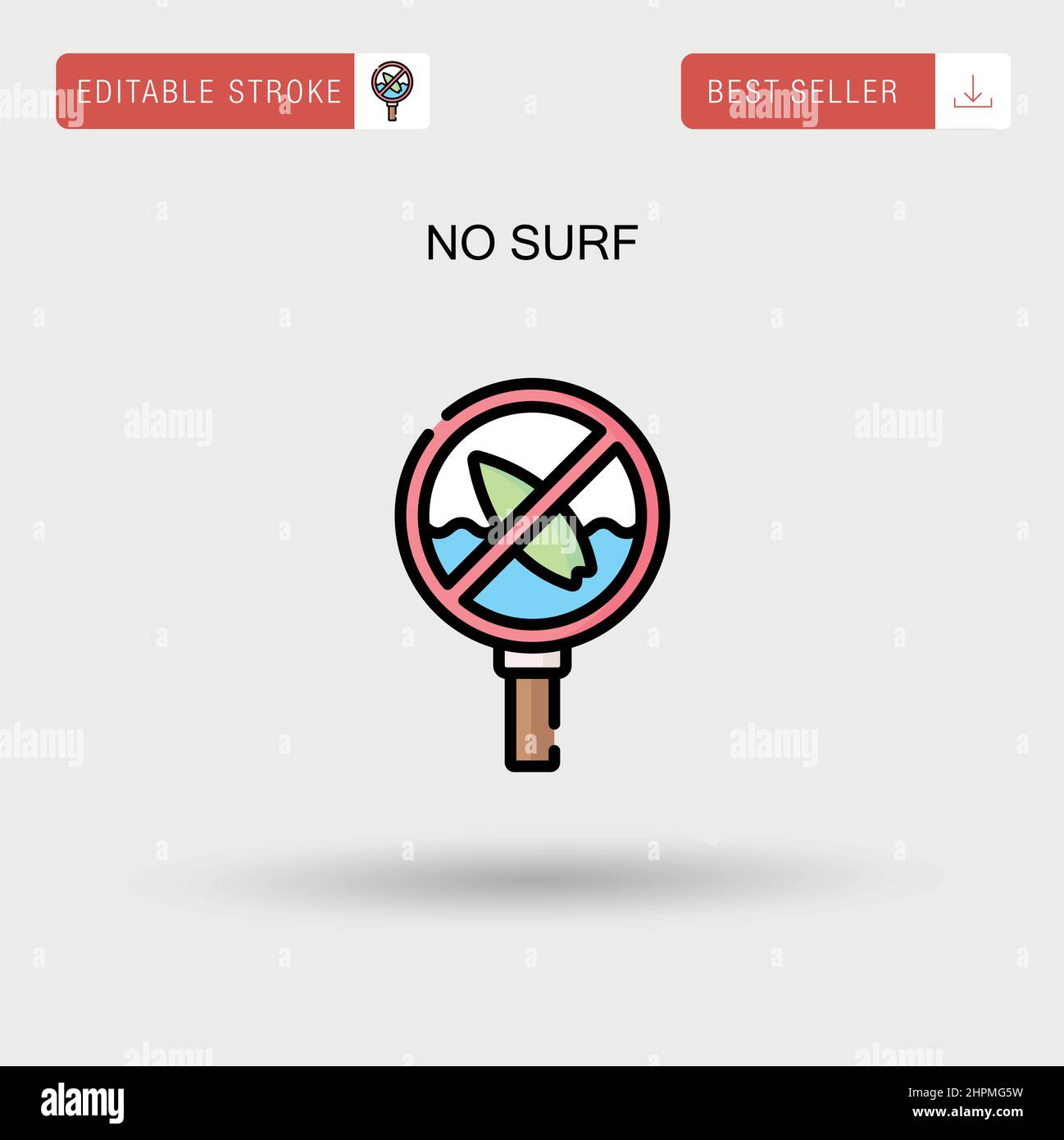 Surf warning sign Stock Vector Images - Alamy