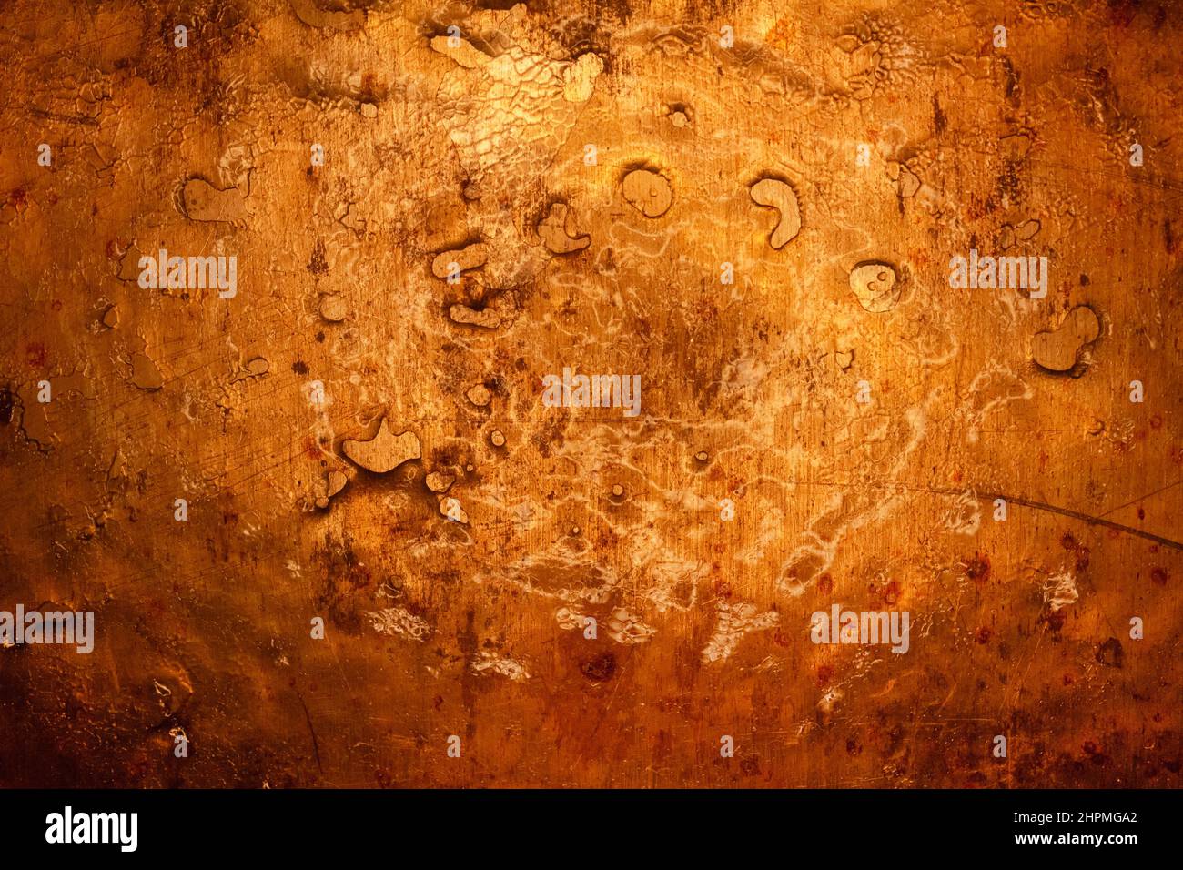 Photo of orange toned frozen metal surface covered in ice texture Stock ...