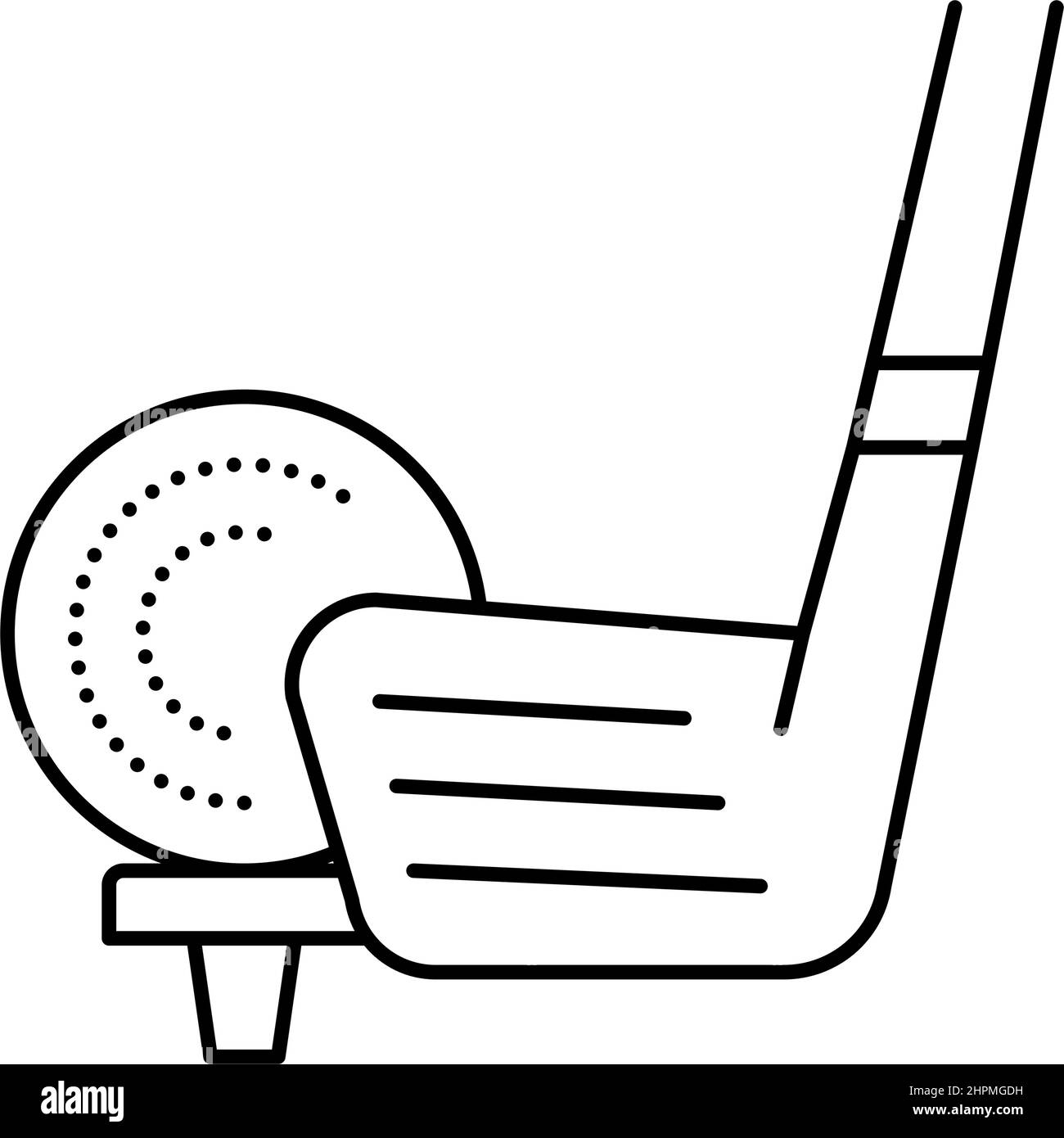 golf game line icon vector illustration Stock Vector Image & Art - Alamy