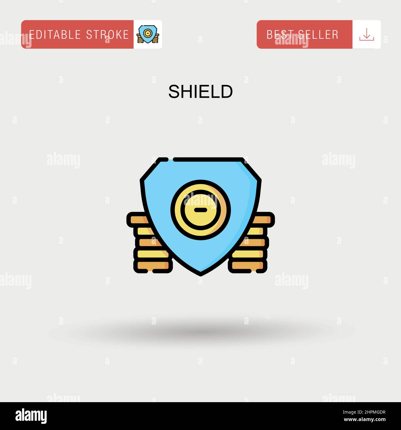 Shield Simple vector icon Stock Vector Image & Art - Alamy