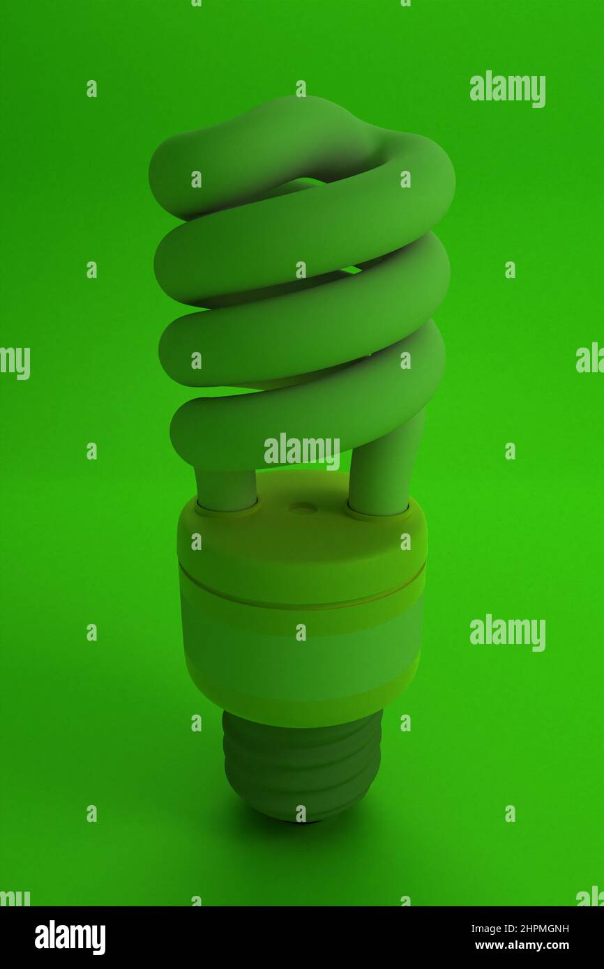 light bulb on gree background in pastel colors. Minimalist concept ...
