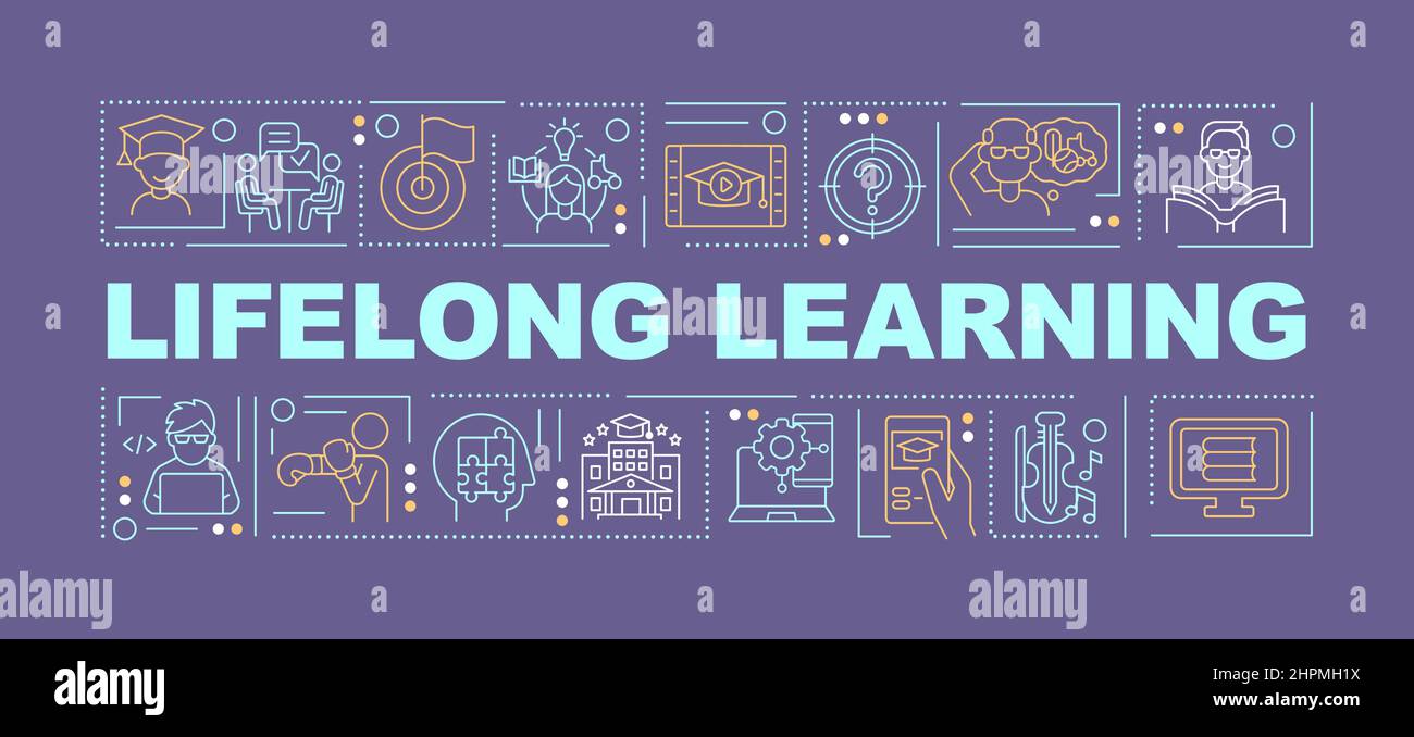 Lifelong learning word concepts dark purple banner Stock Vector Image ... Lifelong learning word concepts dark purple banner Stock Vector Image ...