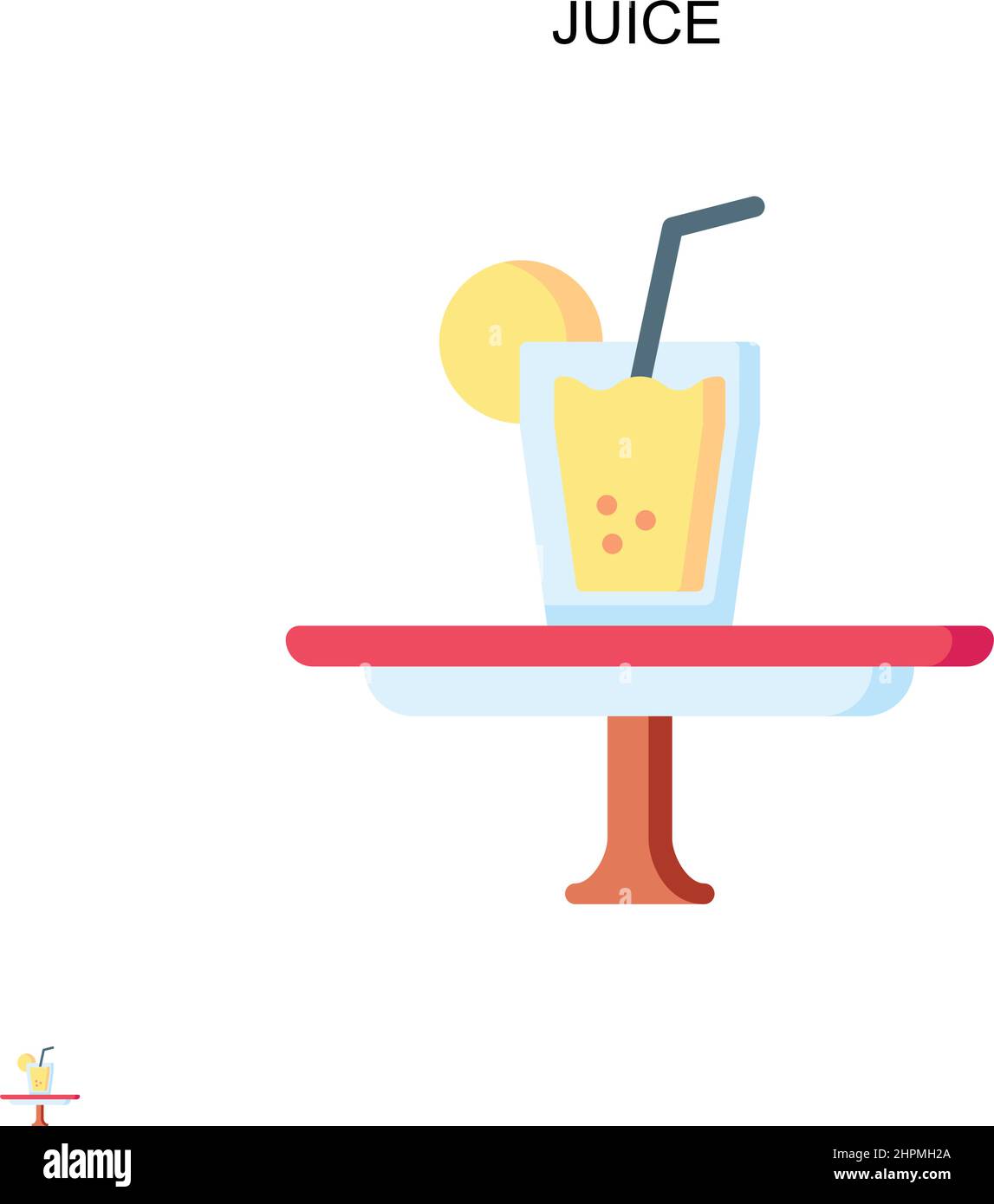Juice Simple vector icon. Illustration symbol design template for web ...