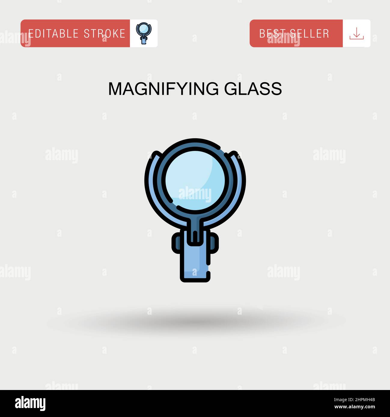 Simple vector icon magnifying hi-res stock photography and images - Alamy