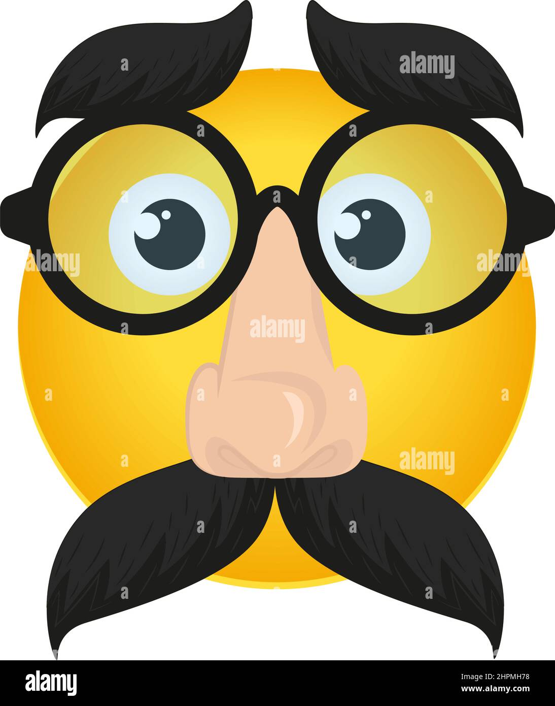 funny face with mustache Stock Vector Image & Art - Alamy