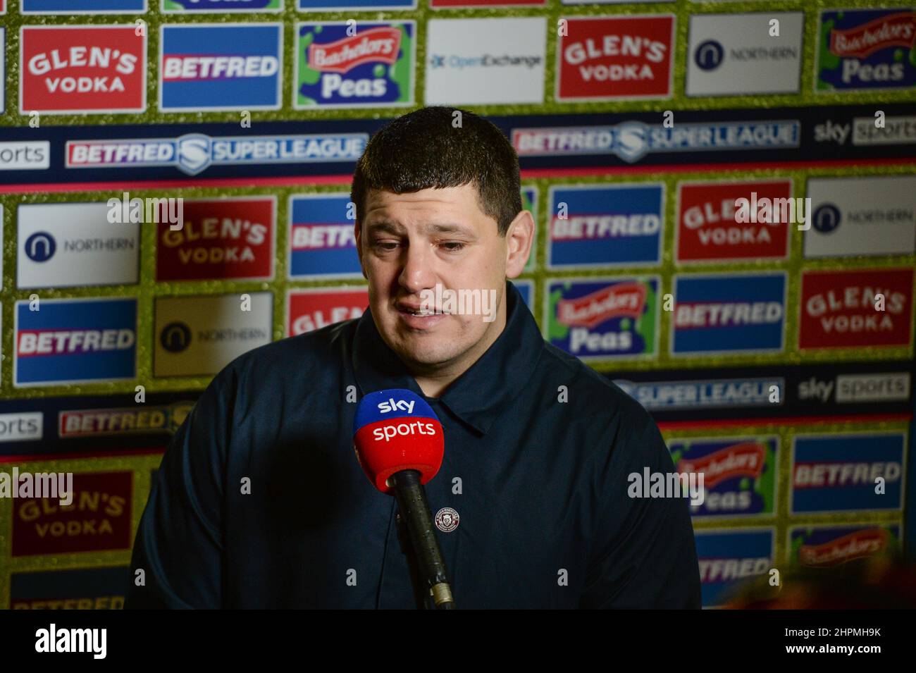 Wigan, England - 18 February 2022 - Wigan Warriors Head Coach Matt Peet ...