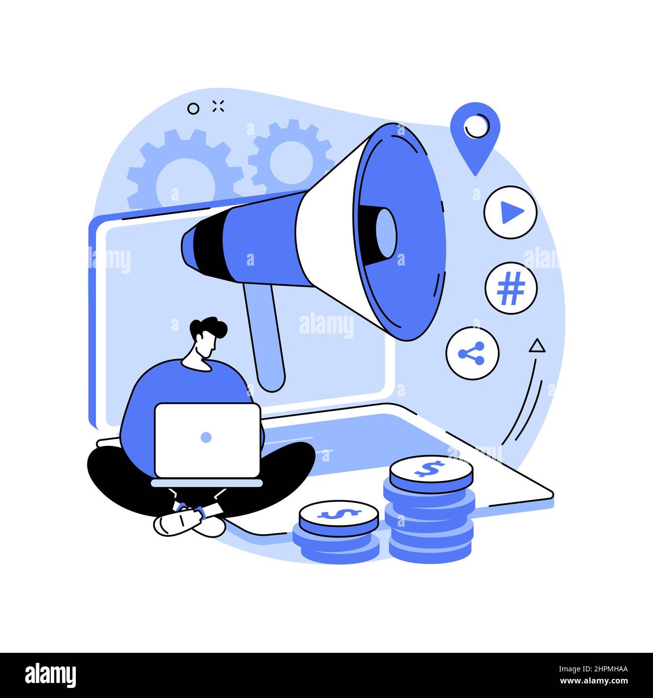 Paid media abstract concept vector illustration Stock Vector Image ...