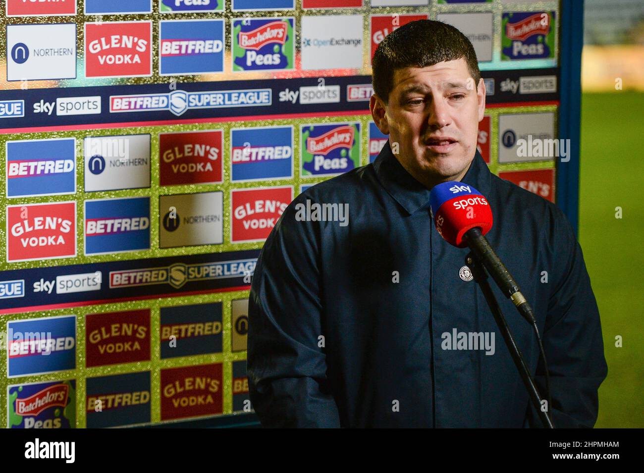 Wigan, England - 18 February 2022 - Wigan Warriors Head Coach Matt Peet ...