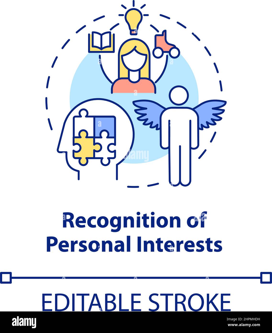 Recognition of personal interests concept icon Stock Vector Image & Art ...