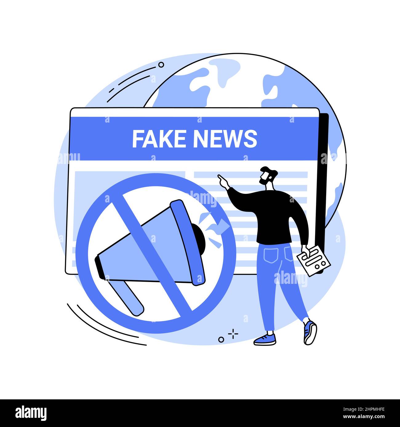 Fake news abstract concept vector illustration Stock Vector Image & Art ...