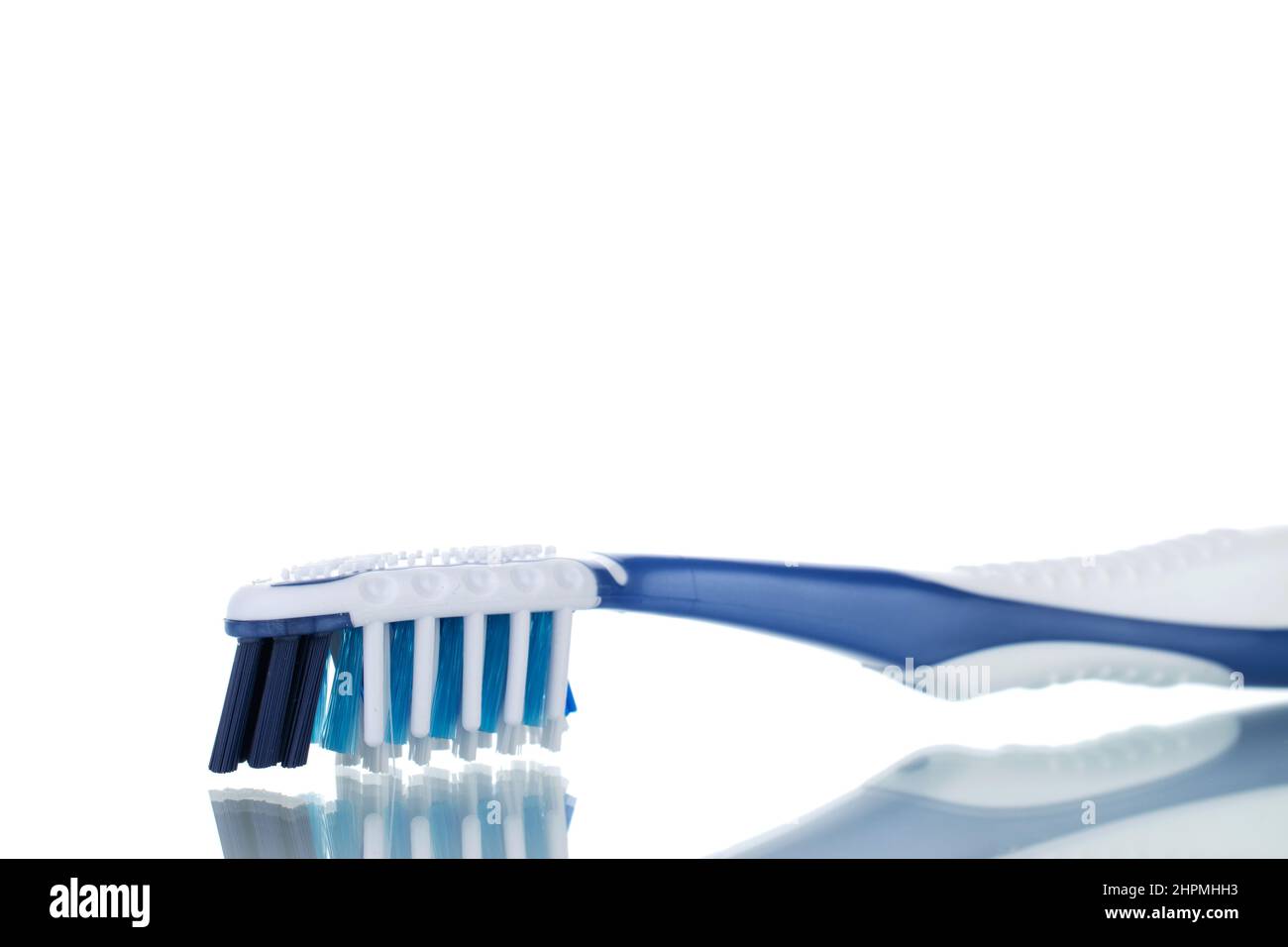 One toothbrush, close-up, isolated on white Stock Photo - Alamy
