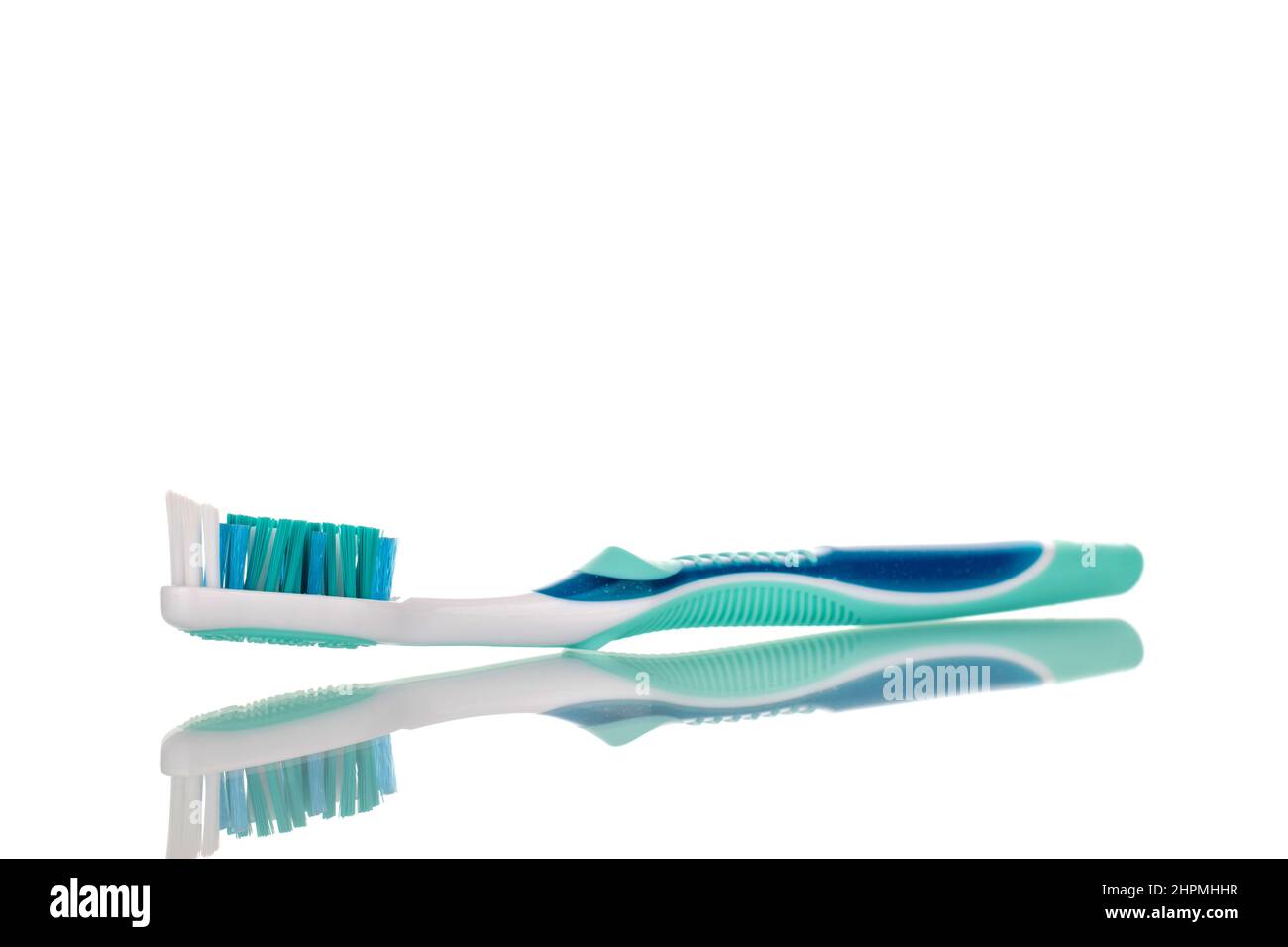 One toothbrush, close-up, isolated on white Stock Photo - Alamy