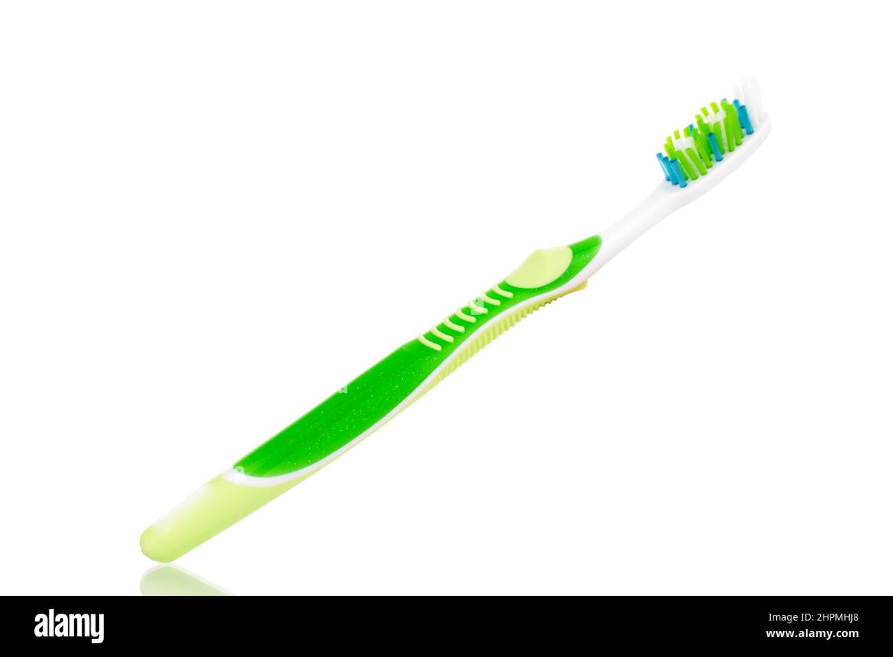 One toothbrush, close-up, isolated on white Stock Photo - Alamy