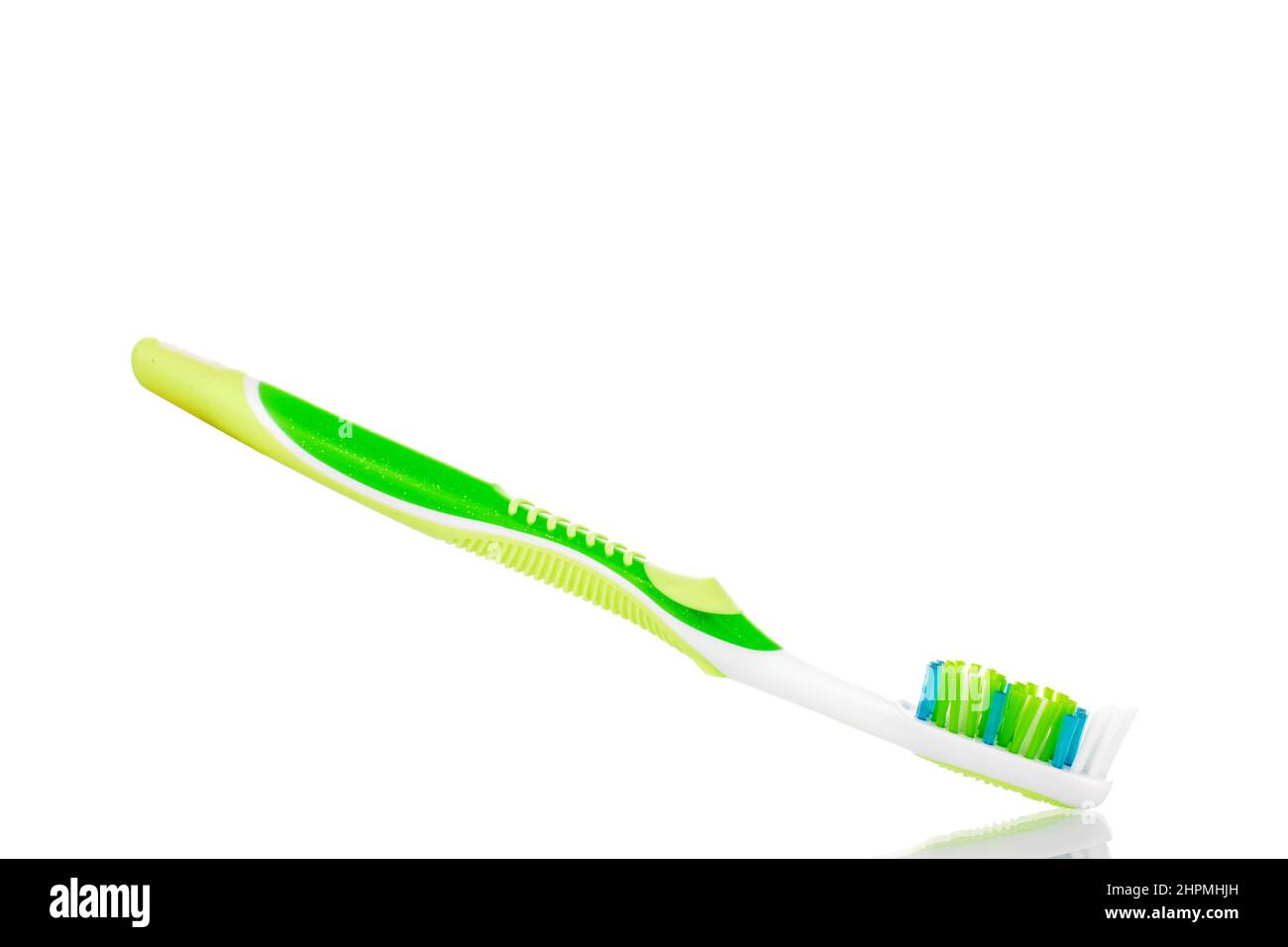 One toothbrush, close-up, isolated on white Stock Photo - Alamy