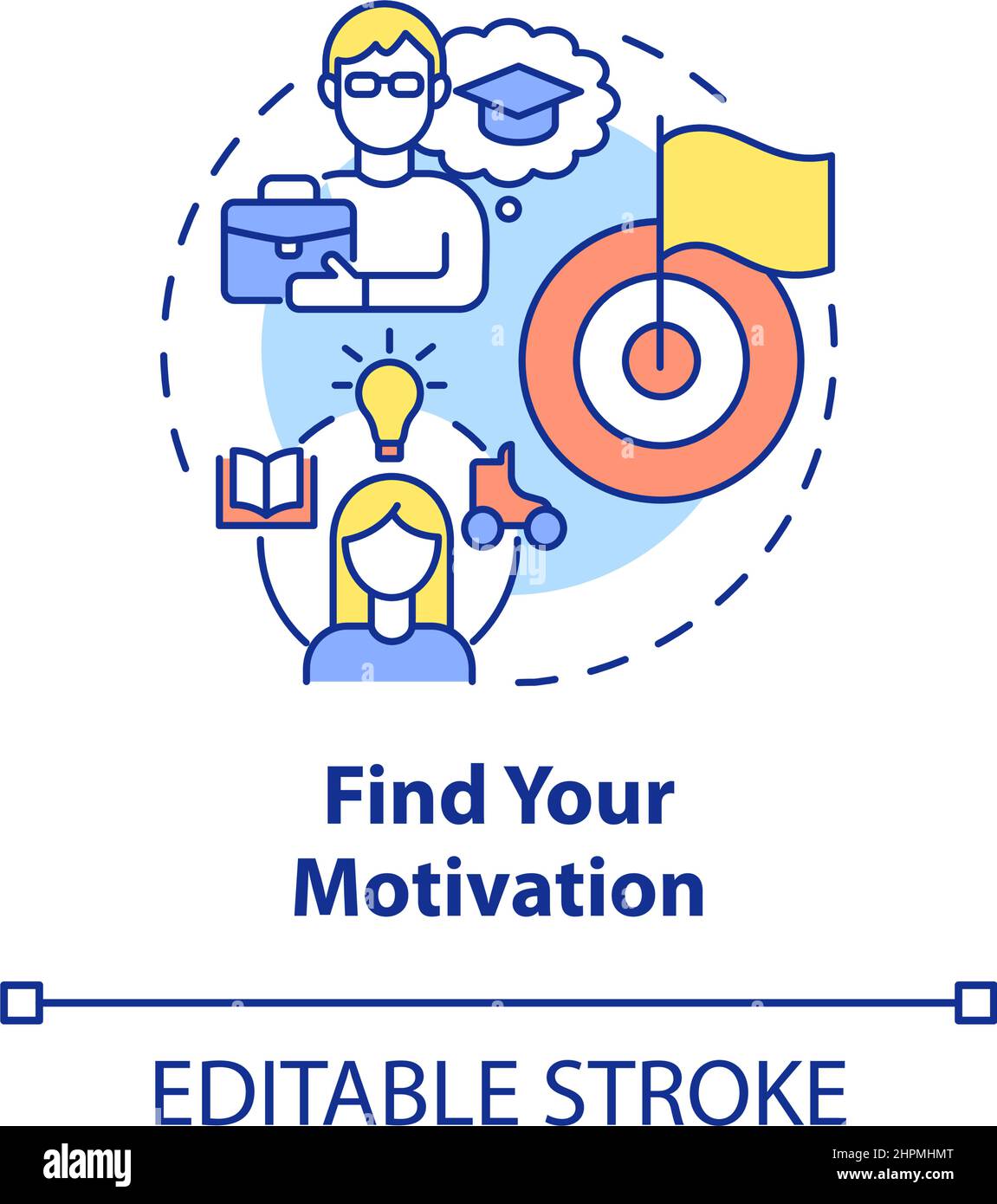 Find your motivation concept icon Stock Vector Image & Art - Alamy