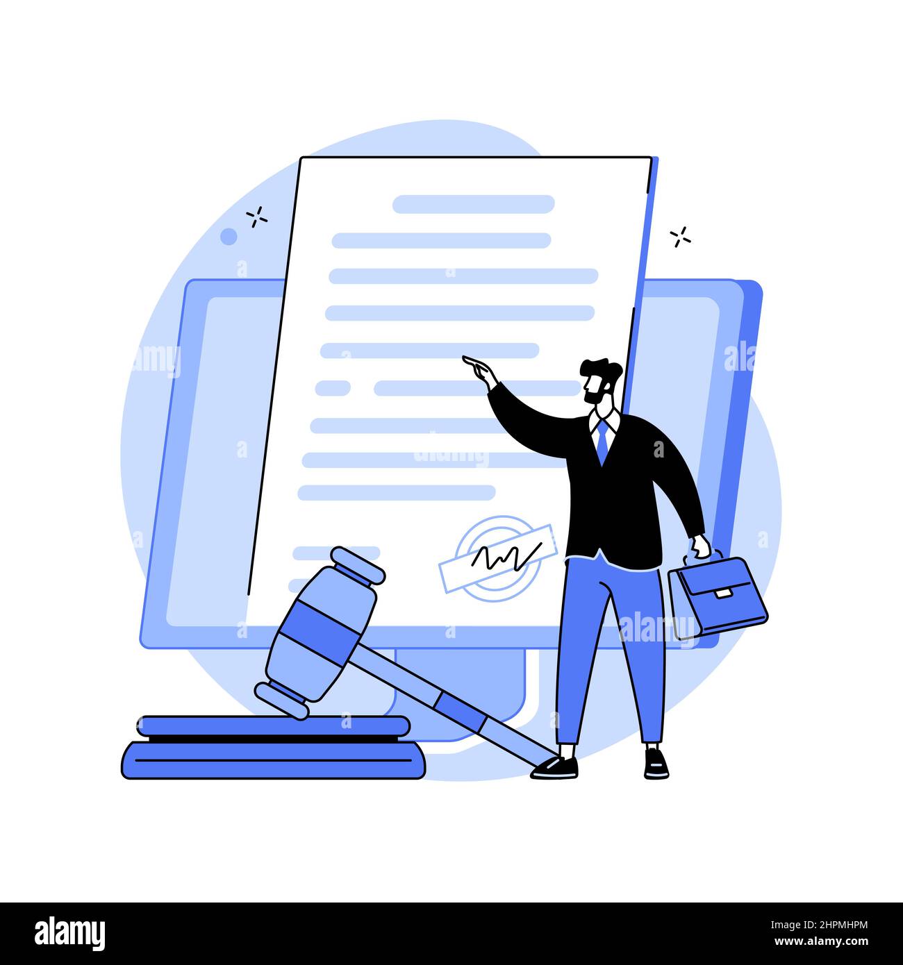 Legal notice abstract concept vector illustration Stock Vector Image ...