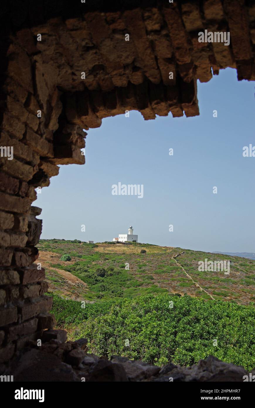 Costa Smeralda, Sardinia, Italy. Capo Ferro lighthouse Stock Photo - Alamy