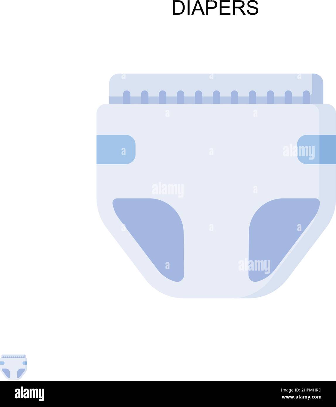 Diapers Simple vector icon. Illustration symbol design template for web ...