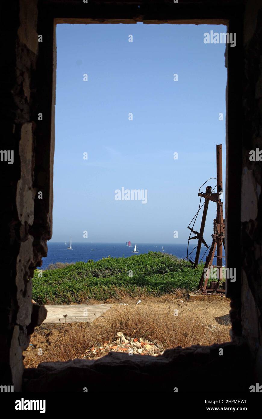 Costa Smeralda, Sardinia, Italy. Capo Ferro lighthouse Stock Photo - Alamy