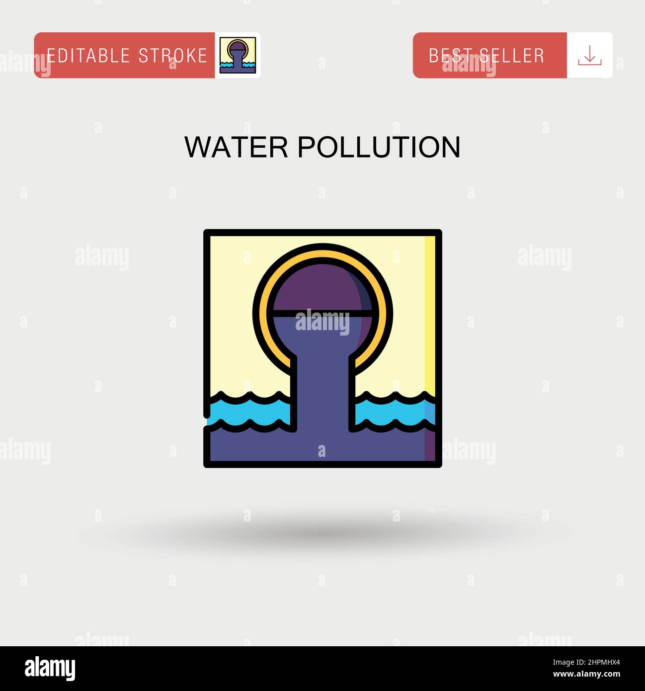 Ocean pollution sea water Stock Vector Images - Alamy