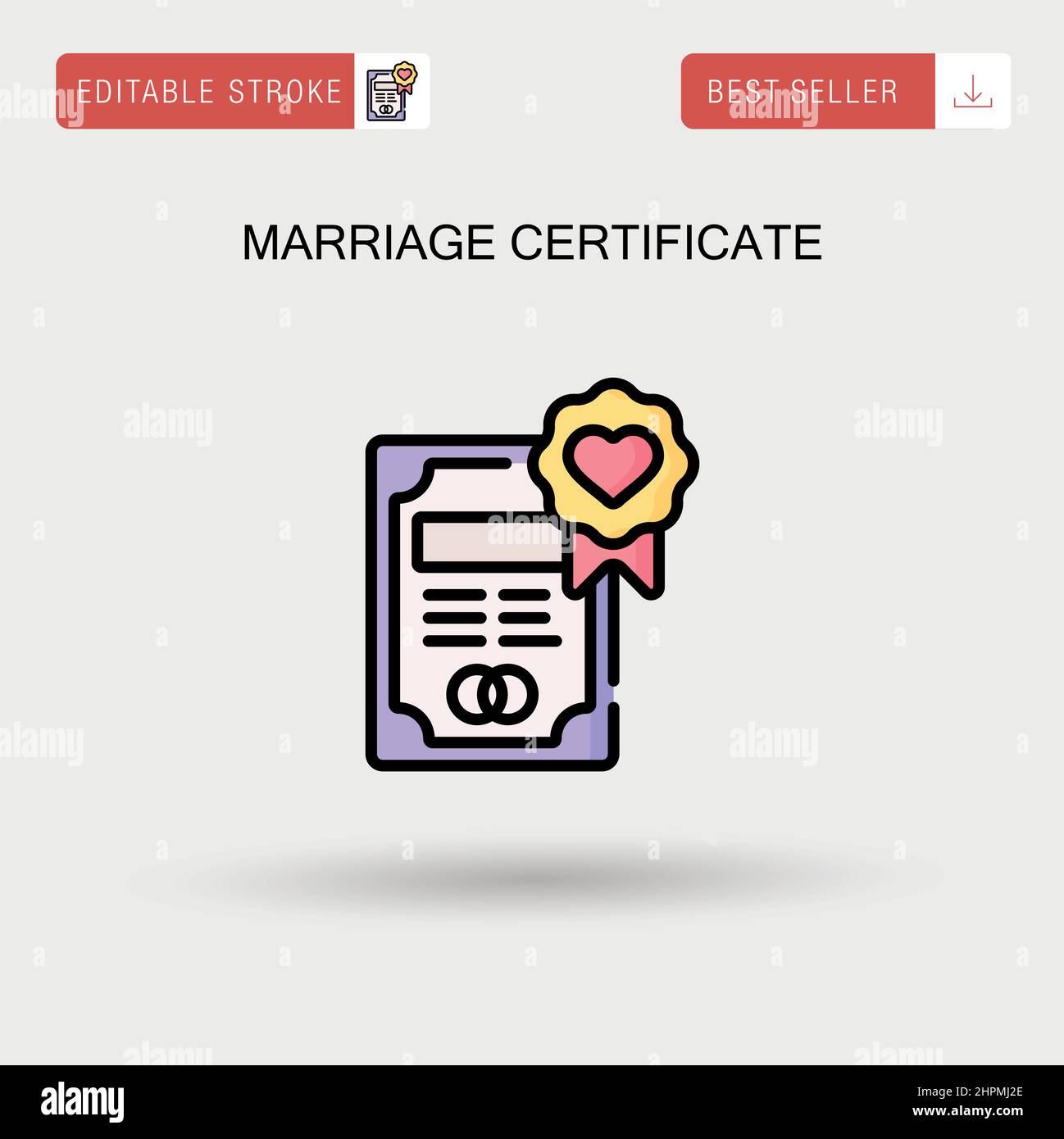 Marriage certificate official document Stock Vector Images - Alamy