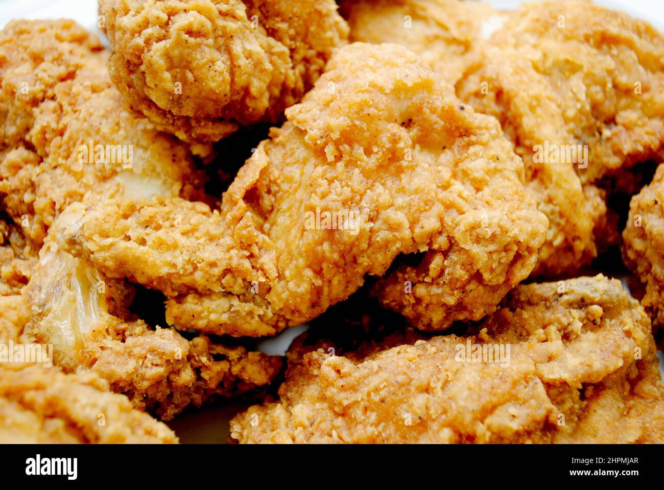 Close-Up of a Deep Fried Chicken Wing Stock Photo - Alamy