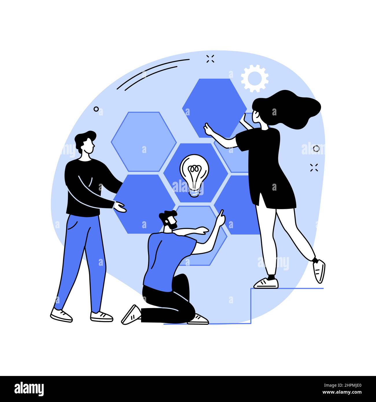 Design structure matrix abstract concept vector illustration Stock ...