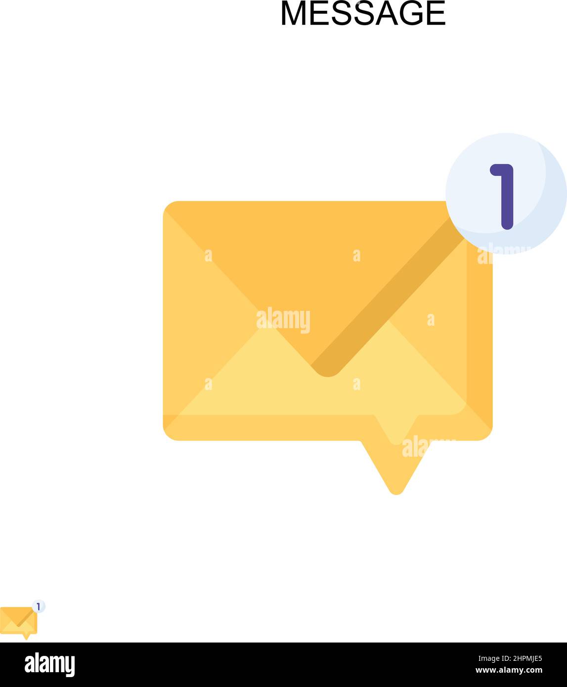 Message Simple vector icon. Illustration symbol design template for web ...