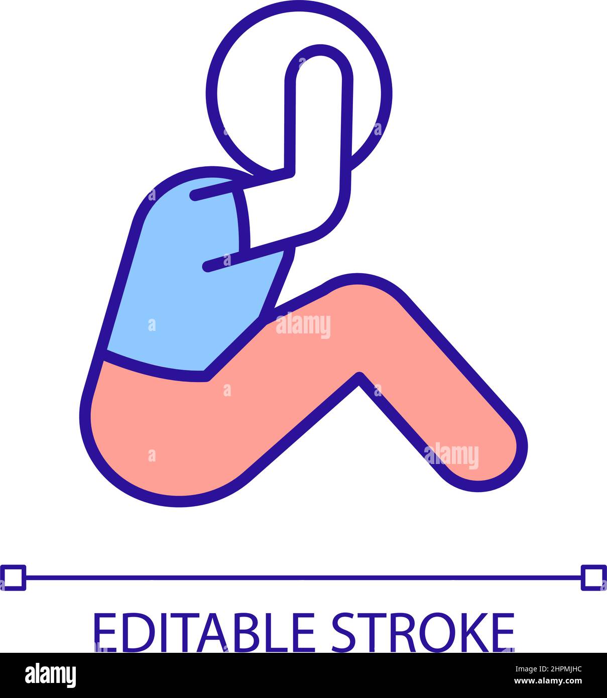 Child with anxiety disorder RGB color icon Stock Vector Image & Art - Alamy
